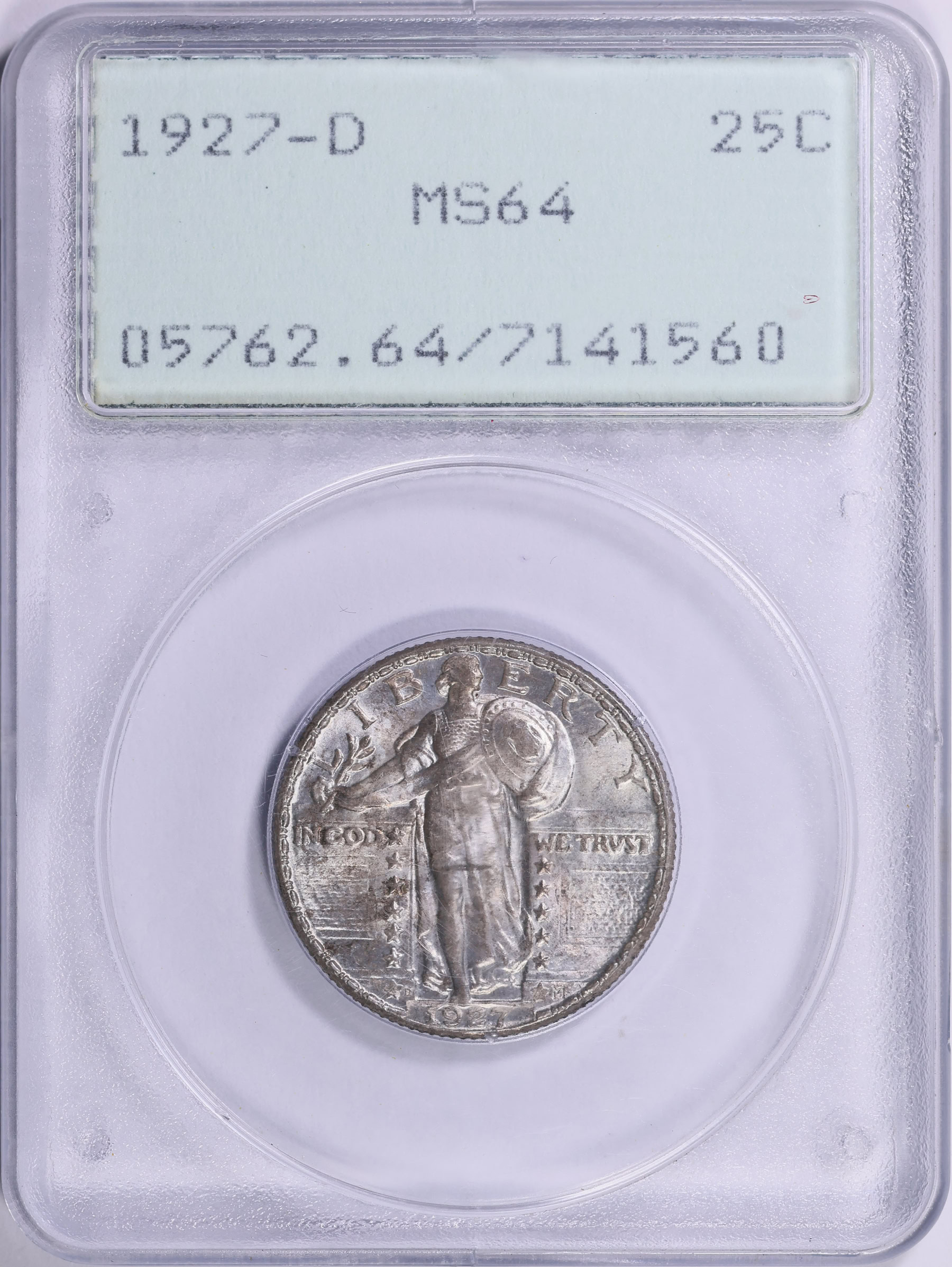 1927-D Standing Liberty Quarter PCGS MS-64 OGH (1st Gen) (Item 1997766 ...