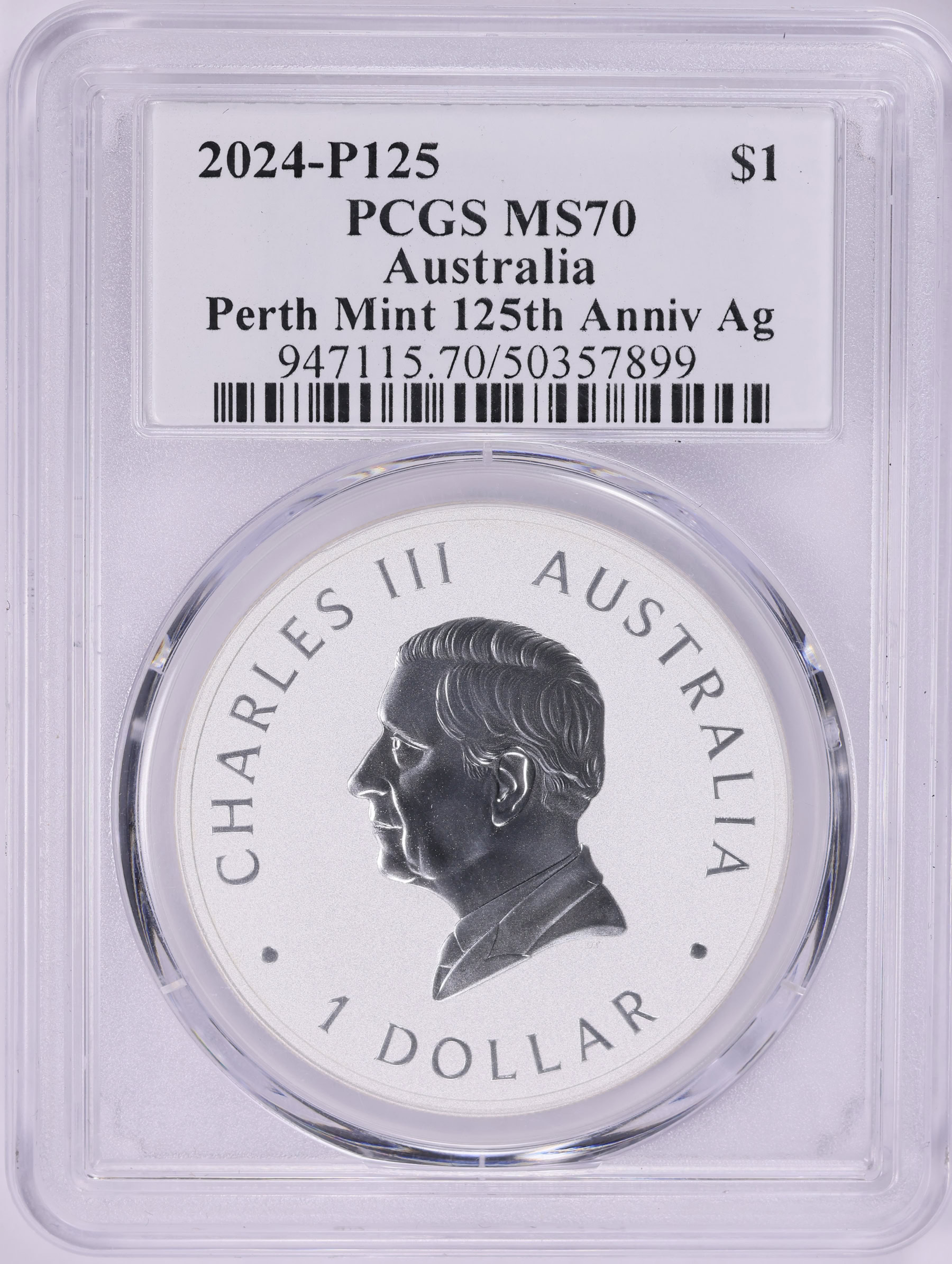 Australia 2024-P125 Silver Dollar Perth Mint 125th Anniversary KM-4714a ...