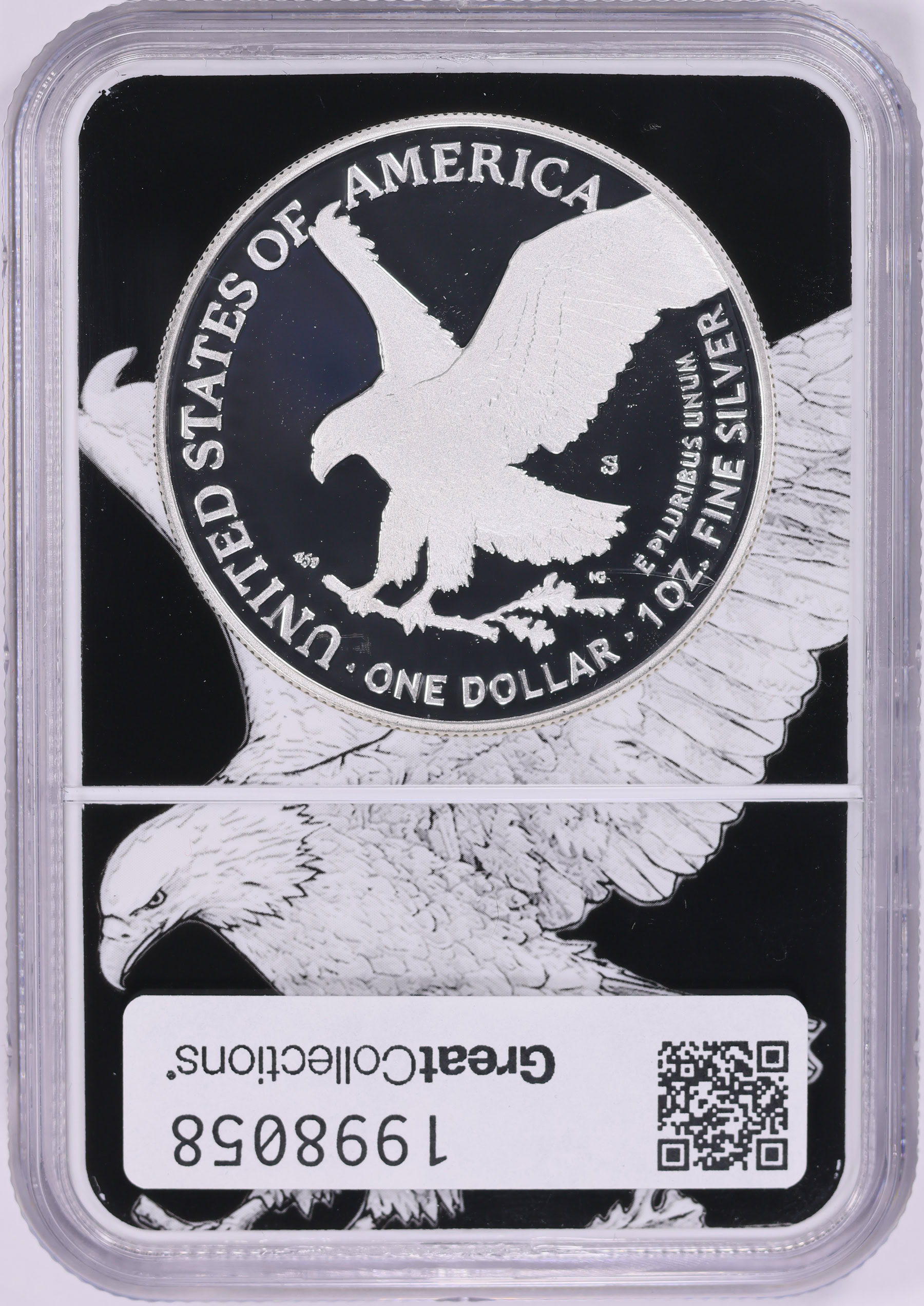 2025-S $1 Silver Eagle NGC Proof-70 UC (Silver Eagle Frame Holder ...
