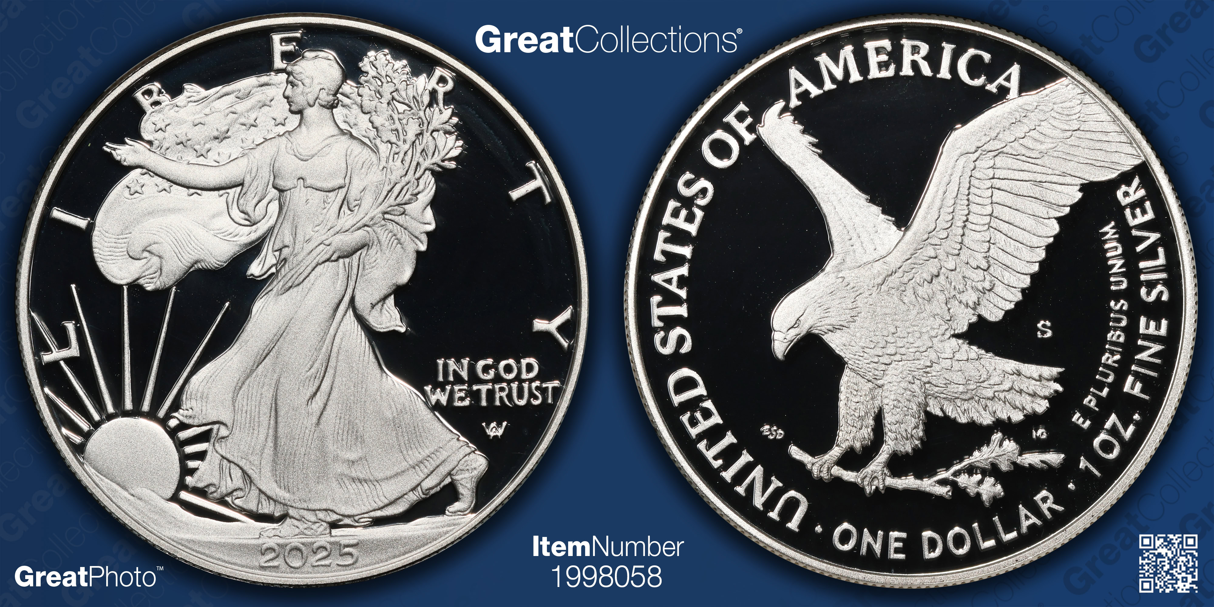 2025-S $1 Silver Eagle NGC Proof-70 UC (Silver Eagle Frame Holder ...