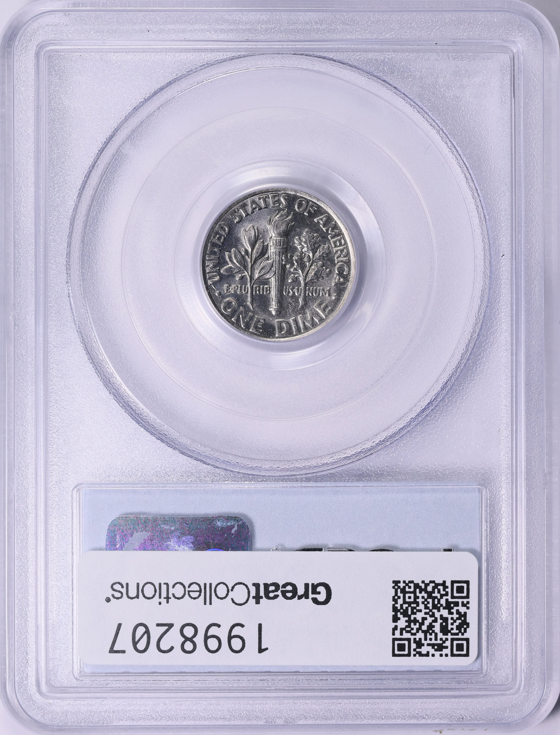 Mint Error 1994-D Roosevelt Dime Obverse Clad Layer Missing PCGS MS-64 ...