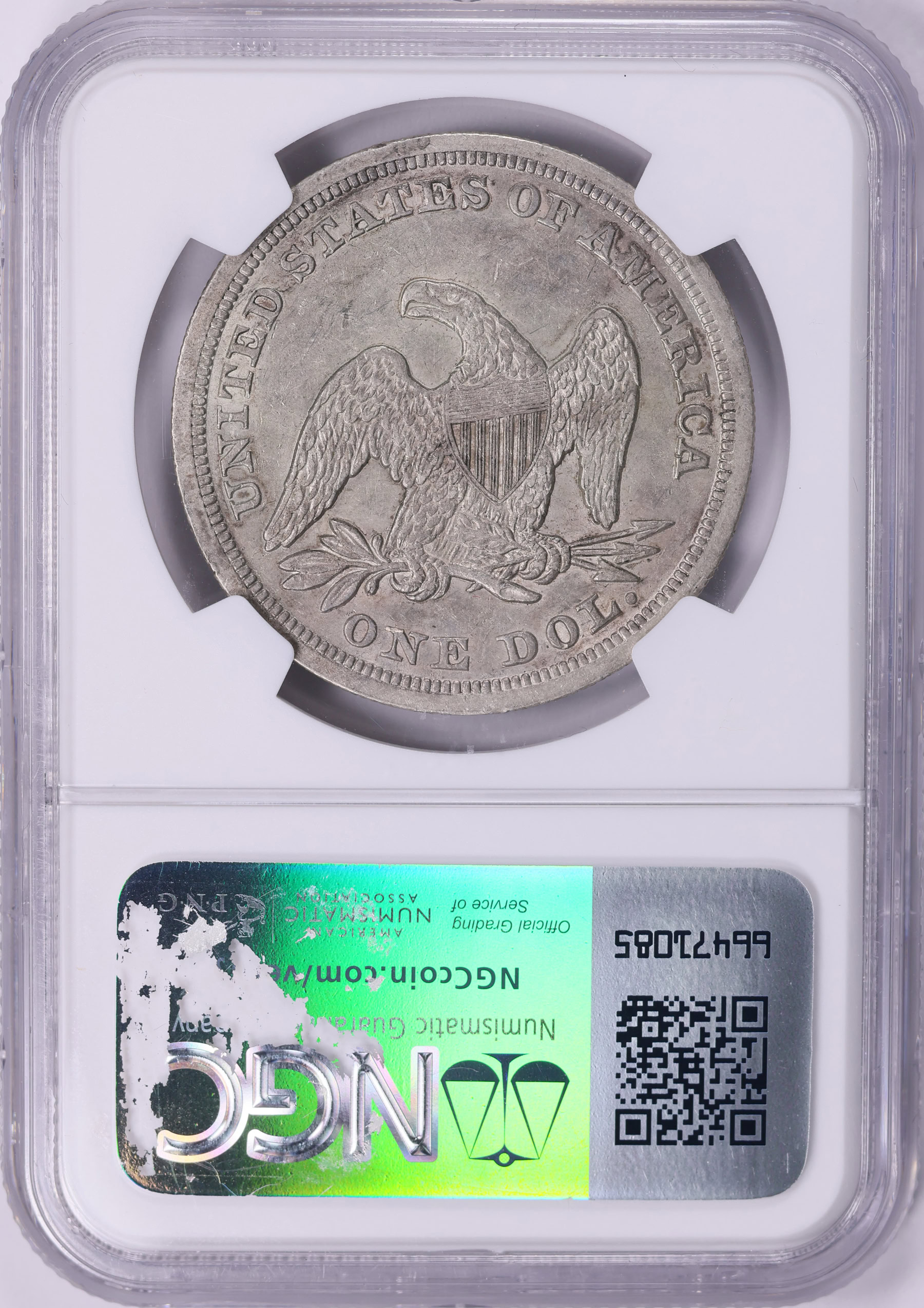 1847 Seated Liberty Silver Dollar NGC AU-53 (Item 1998363 ...