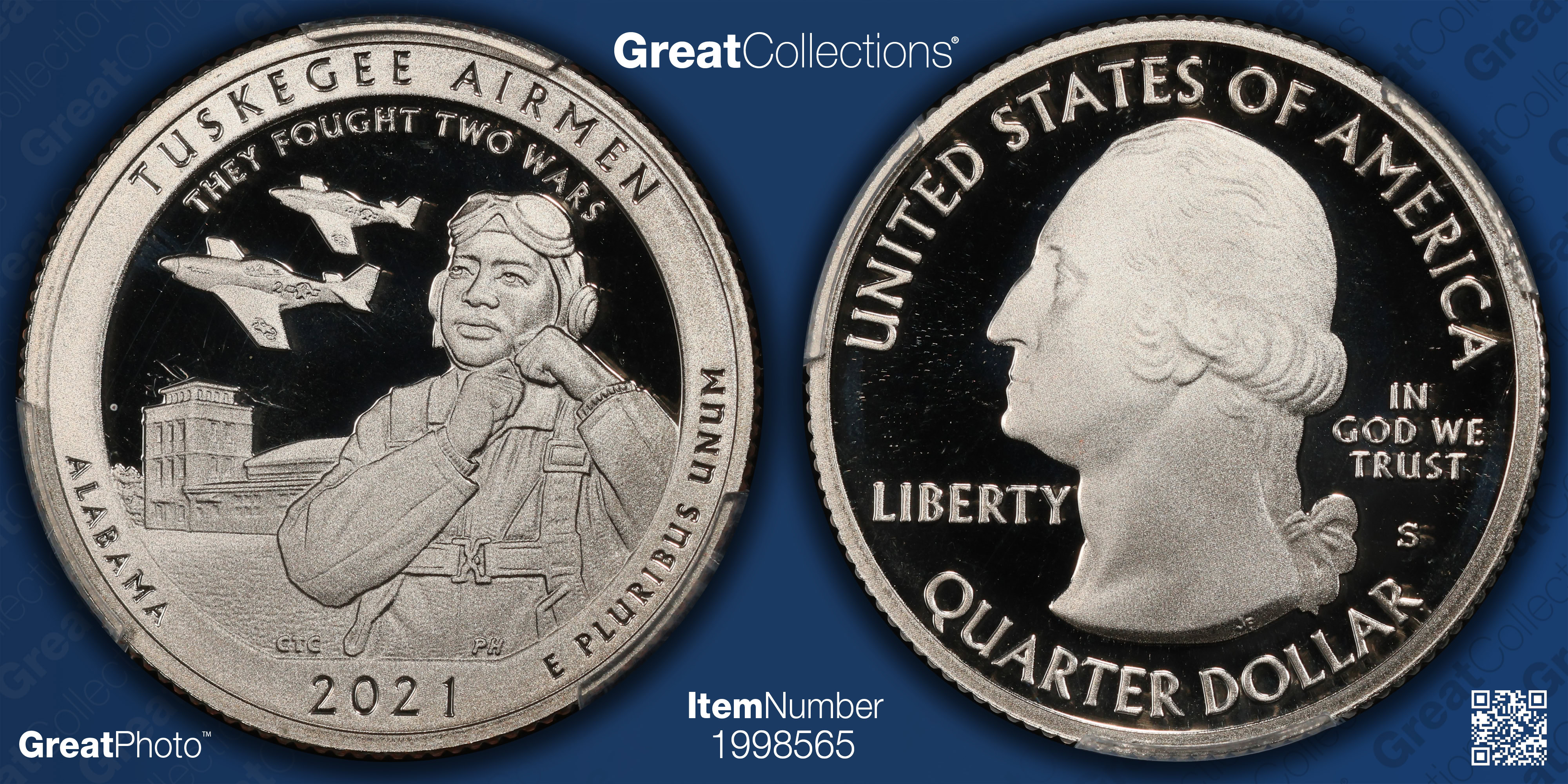 2021-S America the Beautiful Quarter Tuskegee Airmen NP (From the Birth ...