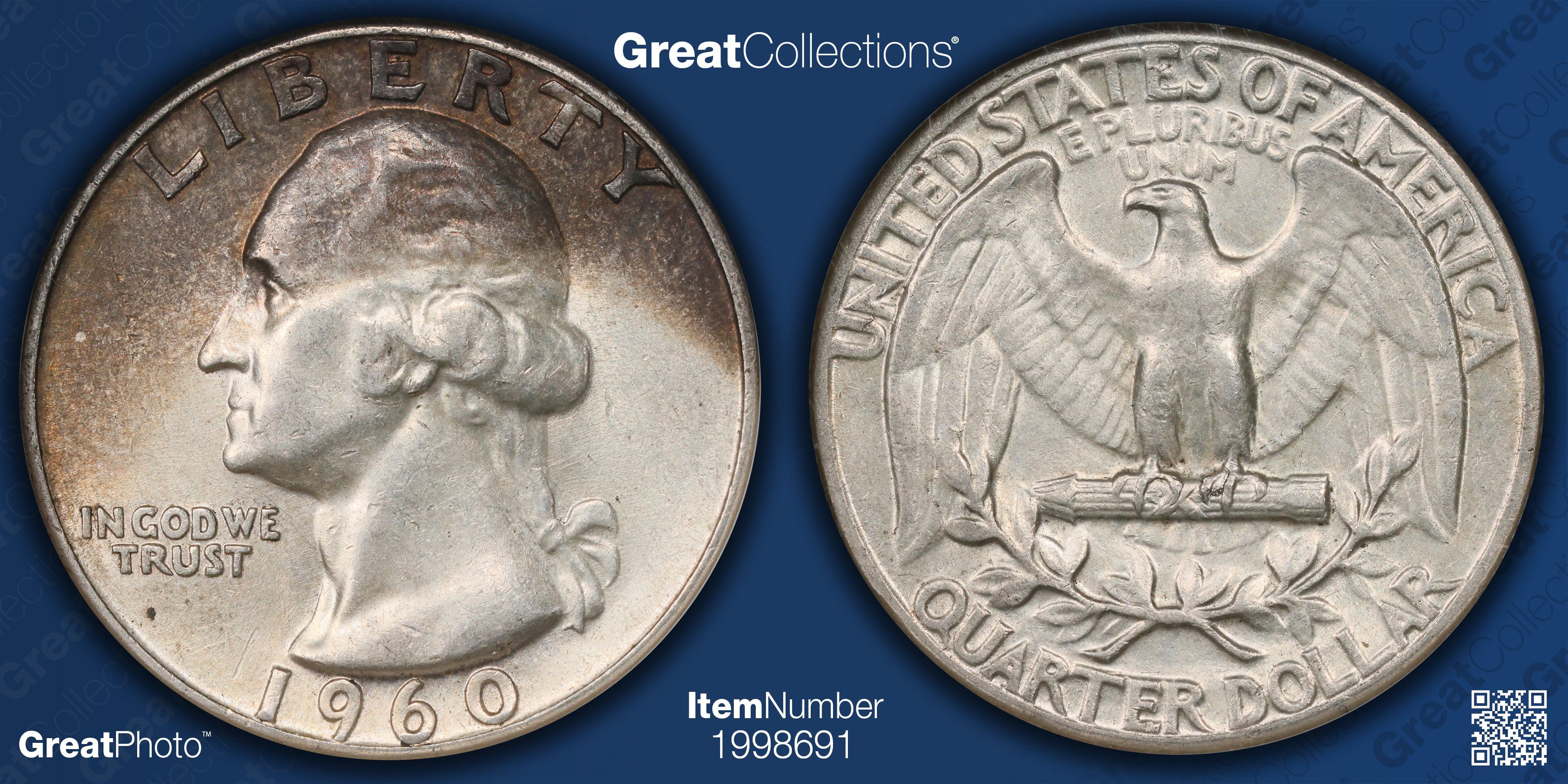 1960 Washington Quarter NGC AU-58 (Toned) (Item 1998691 ...