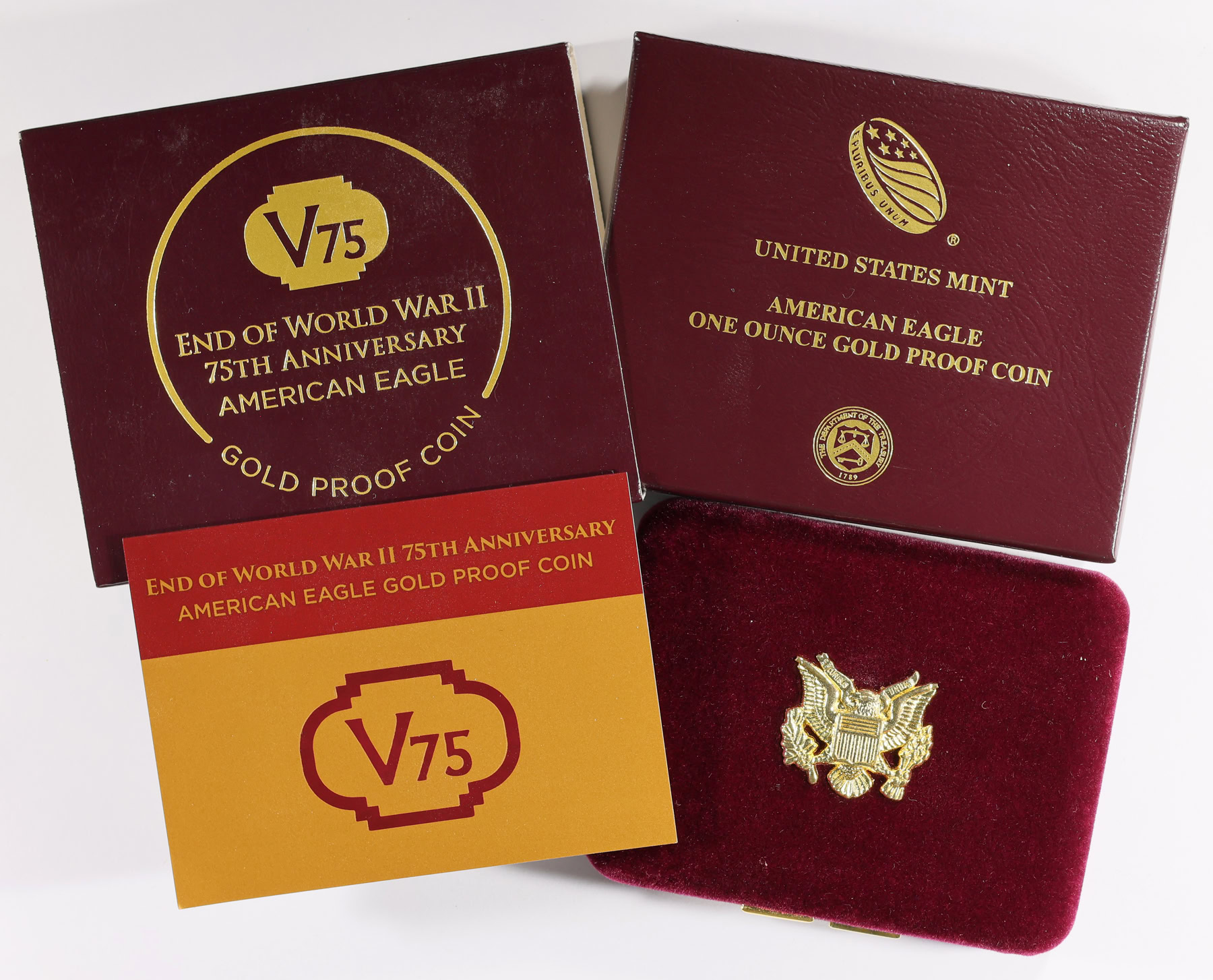 2020-W $50 One-Ounce Gold American Eagle V75 Privy 1 of 1945 Struck ...