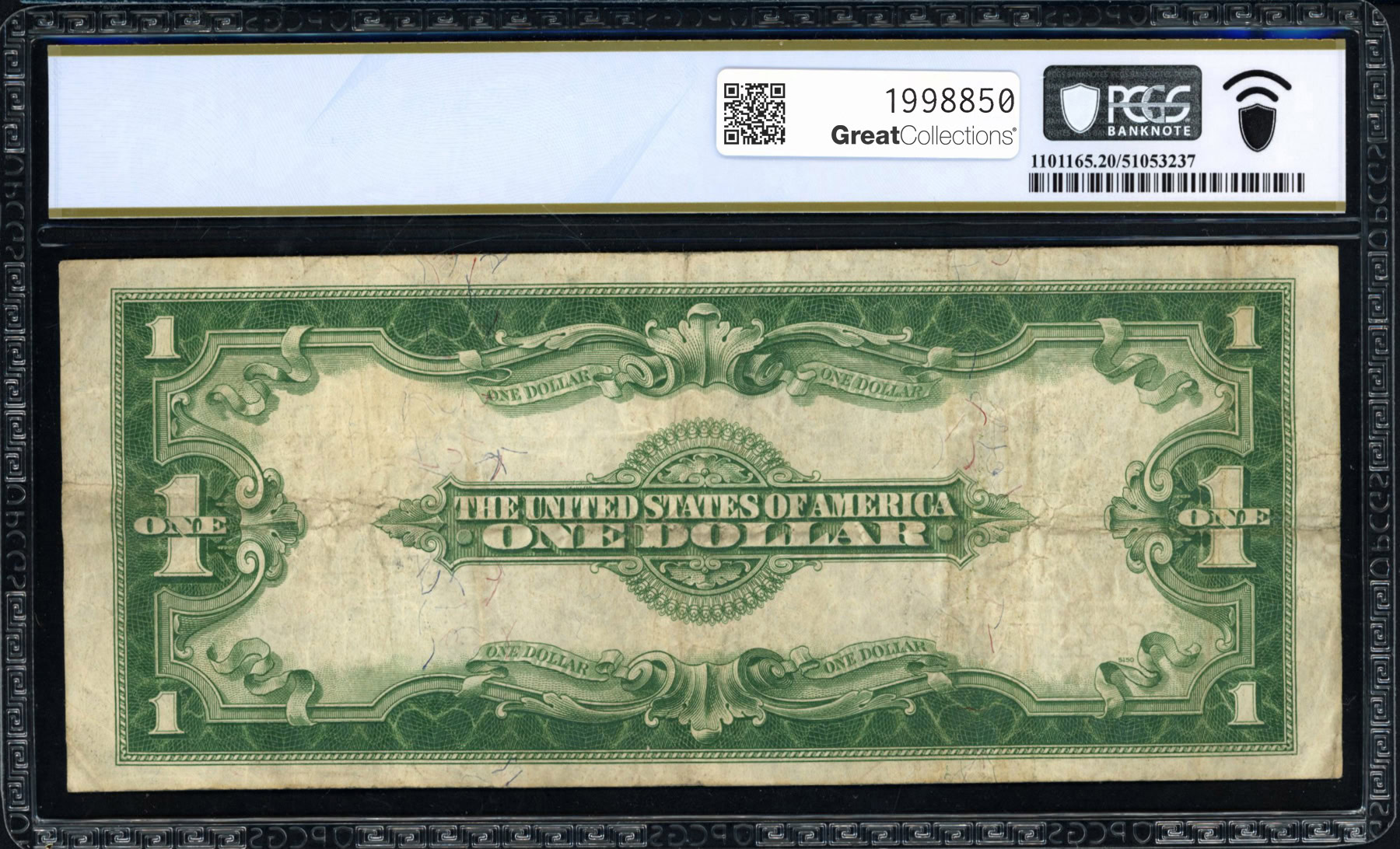 Fr. 239 1923 $1 Silver Certificate Note Woods / Tate PCGS Banknote Very ...