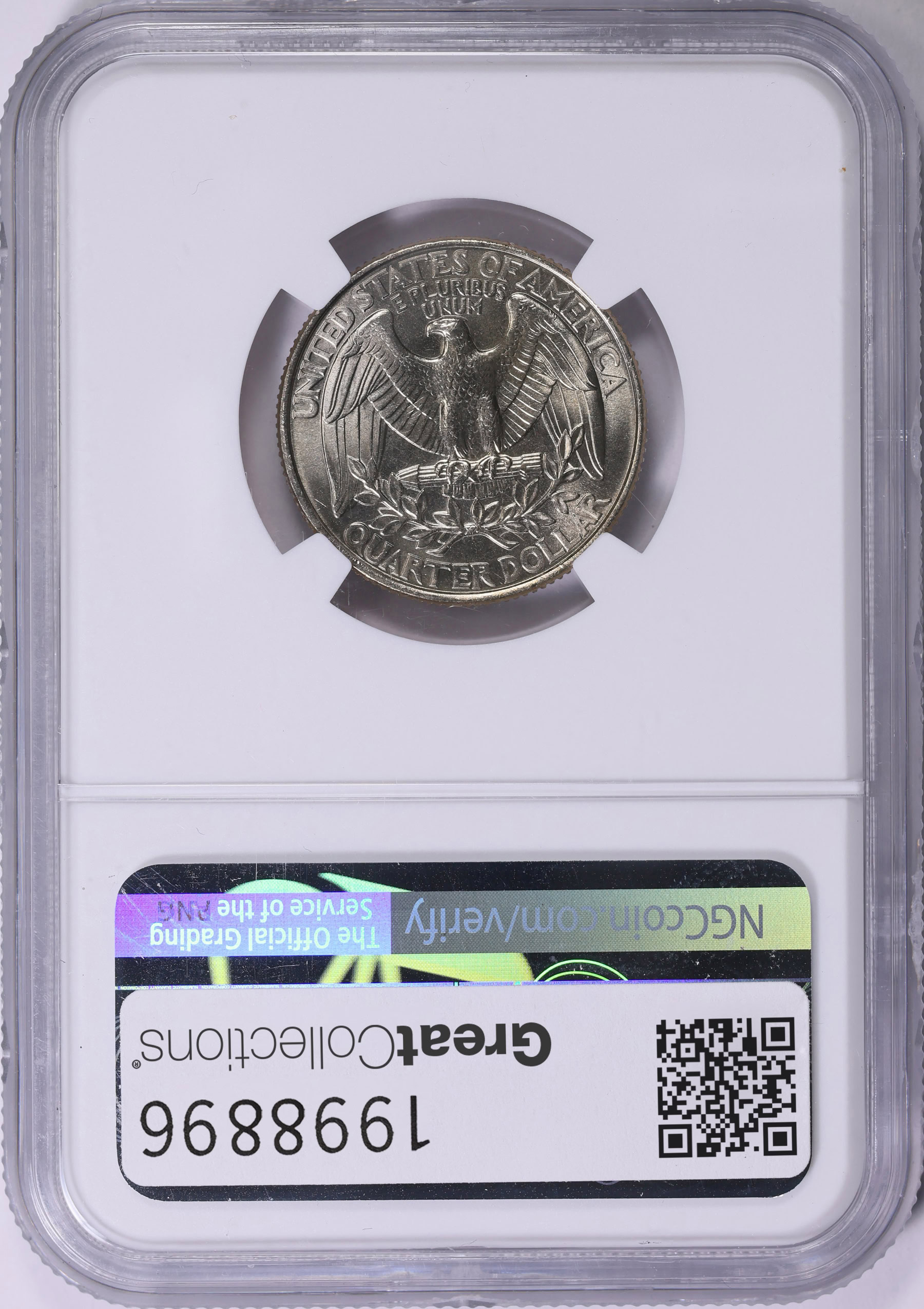 1993-D Washington Quarter NGC MS-67+ (Item 1998896) | GreatCollections ...