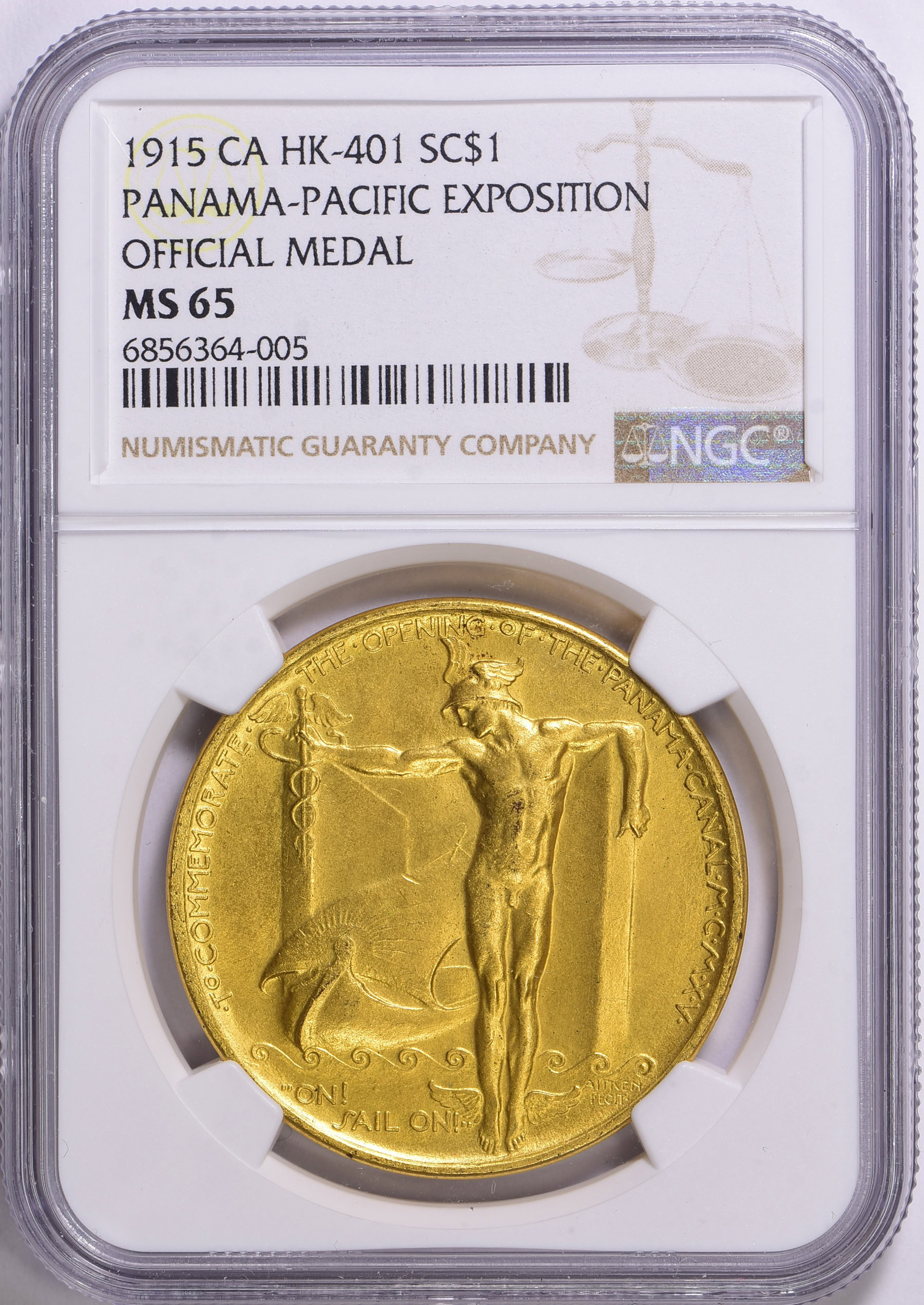 1915 Panama-Pacific International Exposition Official Medal So-Called ...