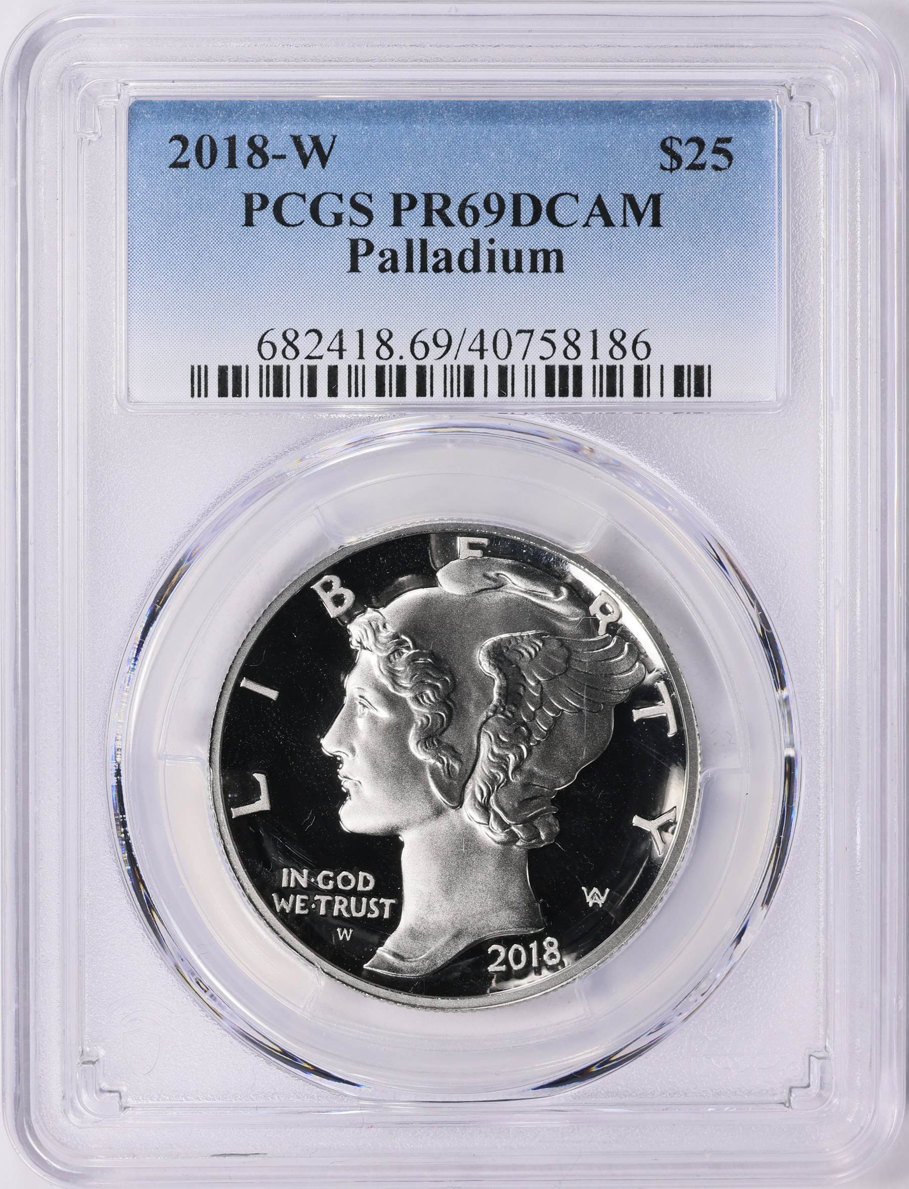 2018-W $25 American Liberty Palladium PCGS Proof-69 DCAM (Item 1998998 ...