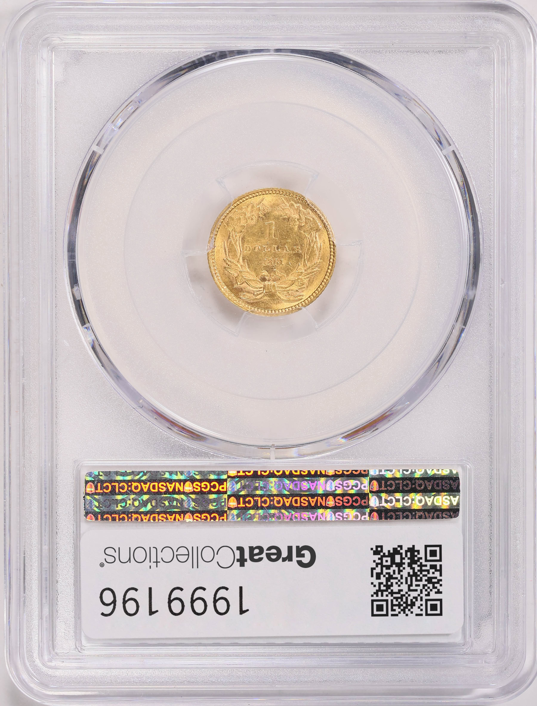 1861 Indian Princess Gold Dollar PCGS Genuine Unc Details (Item 1999196 ...