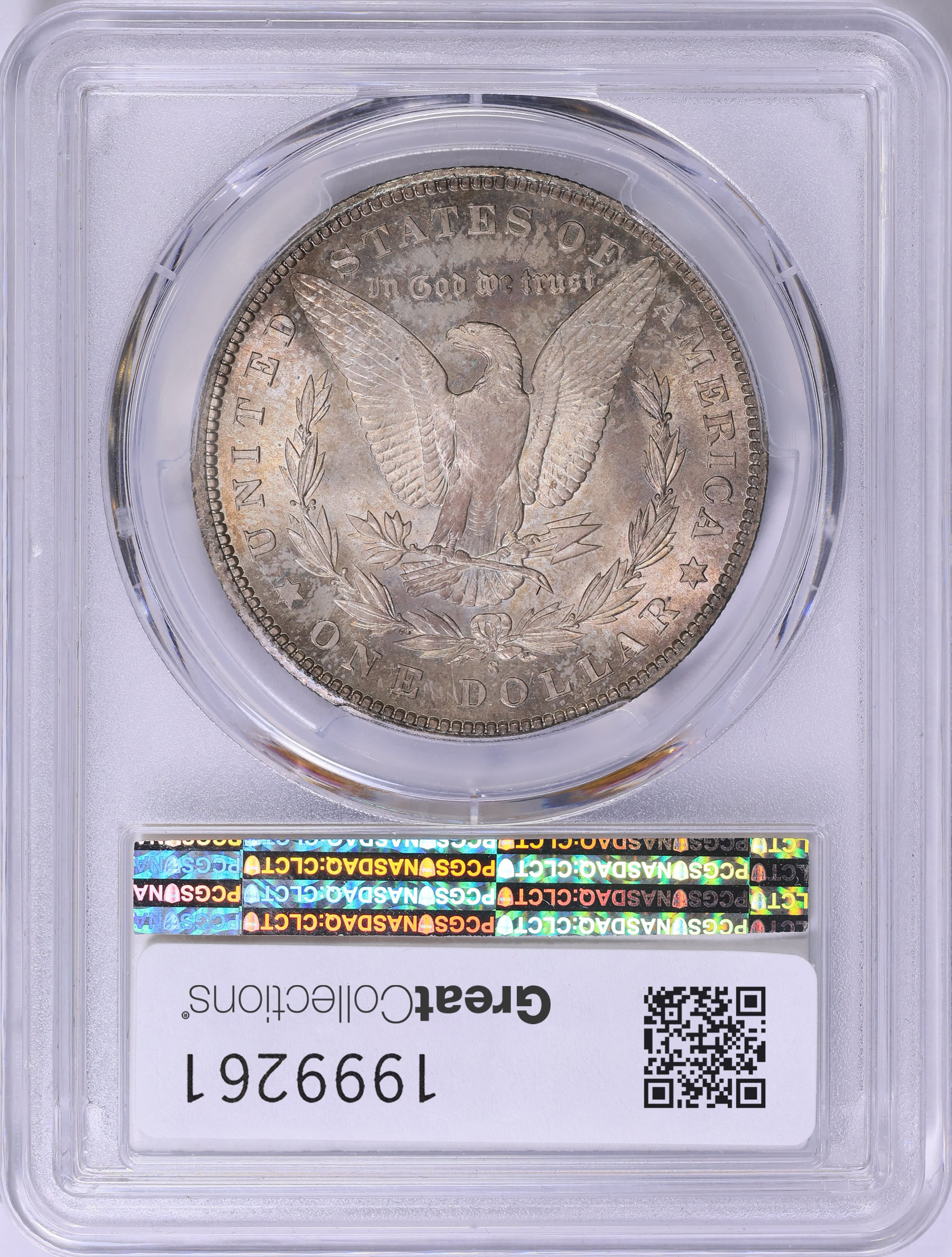 1902-S Morgan Silver Dollar PCGS MS-67 (CAC Green) (Toned) (Eliasberg ...