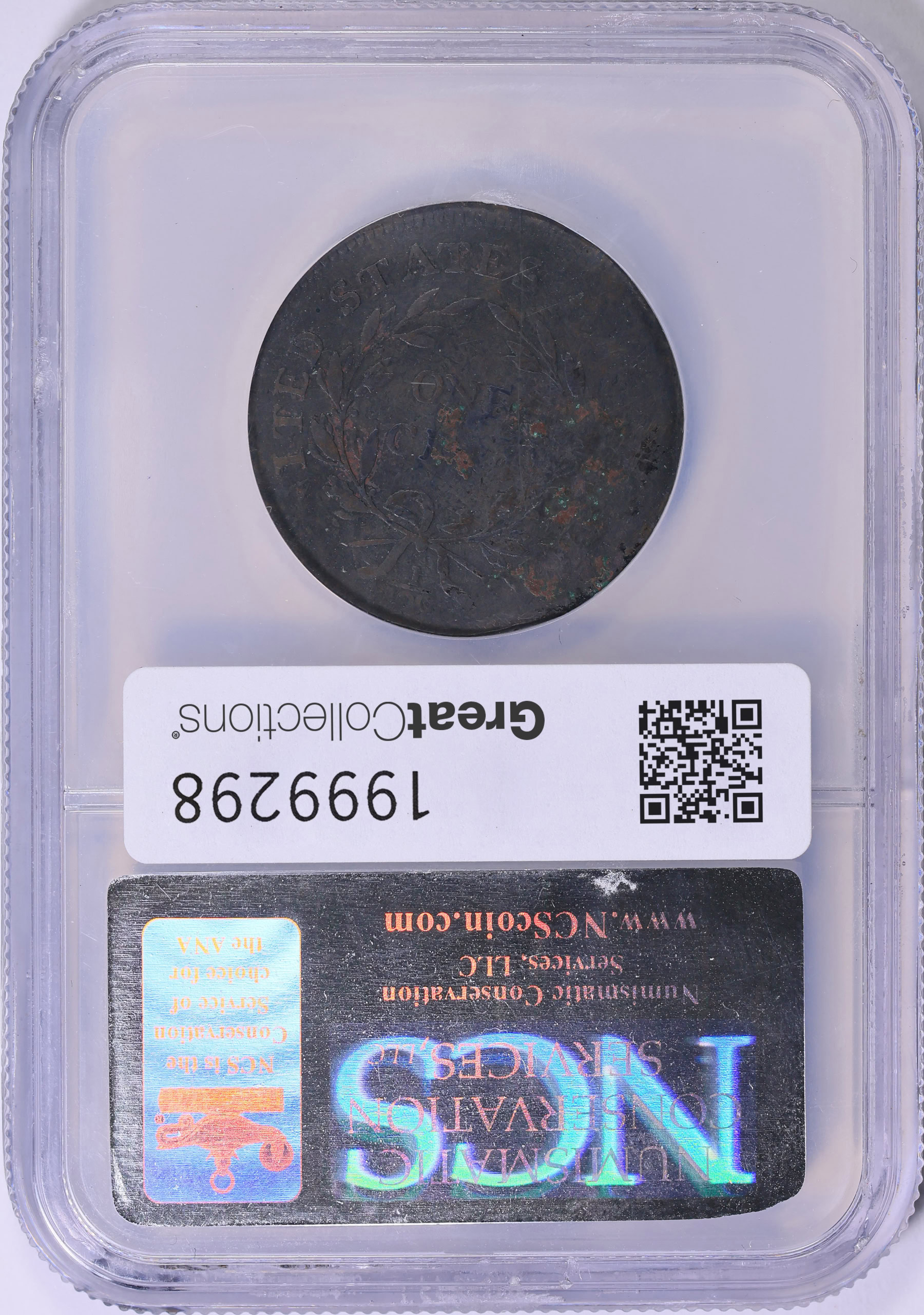 1796 Liberty Cap Cent Sheldon 89 NCS VF Details (Item 1999298 ...