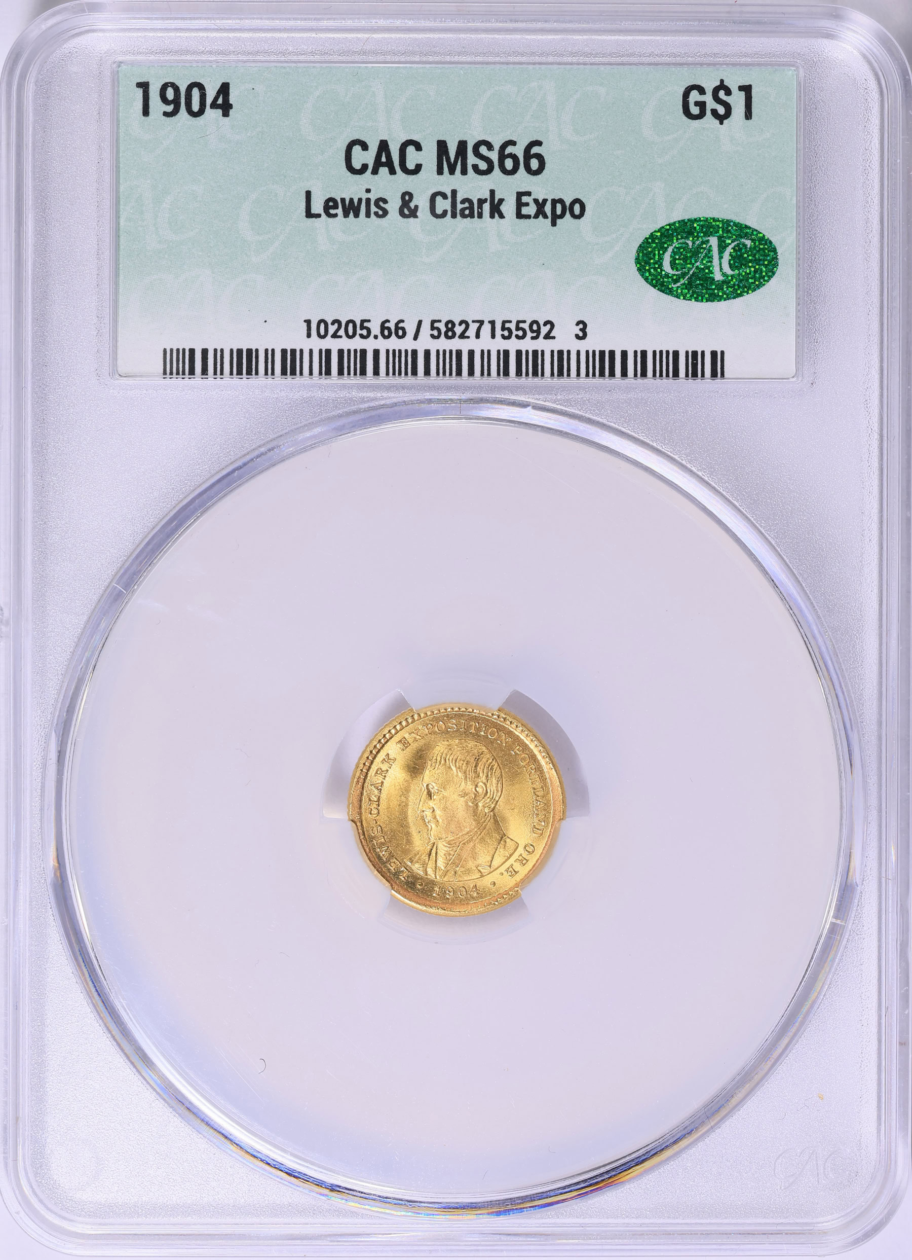 1904 Lewis and Clark Exposition Gold Dollar CACG MS-66 (Item 1999371 ...