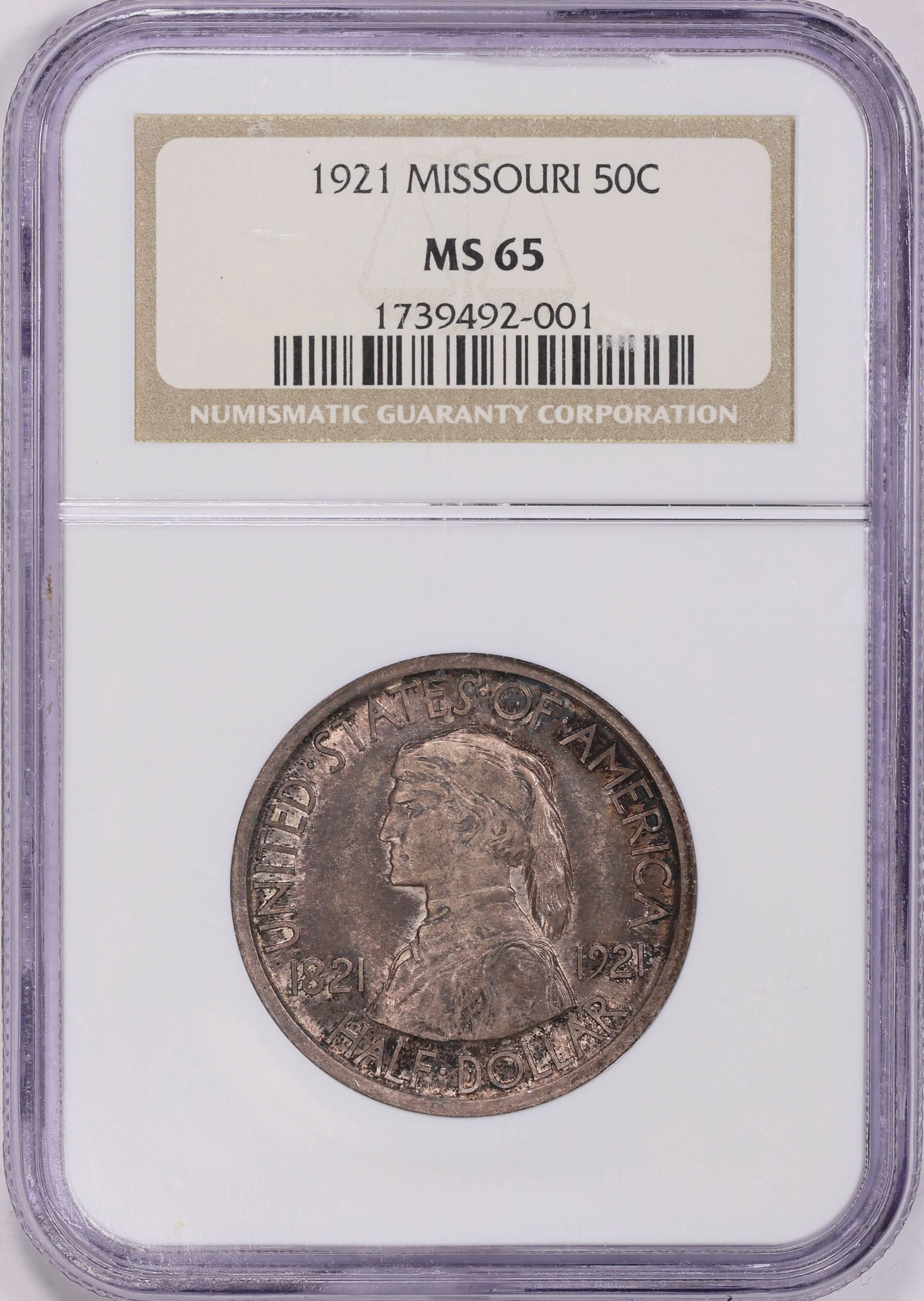 1921 Missouri Centennial Half Dollar NGC MS-65 (Item 1999398 ...