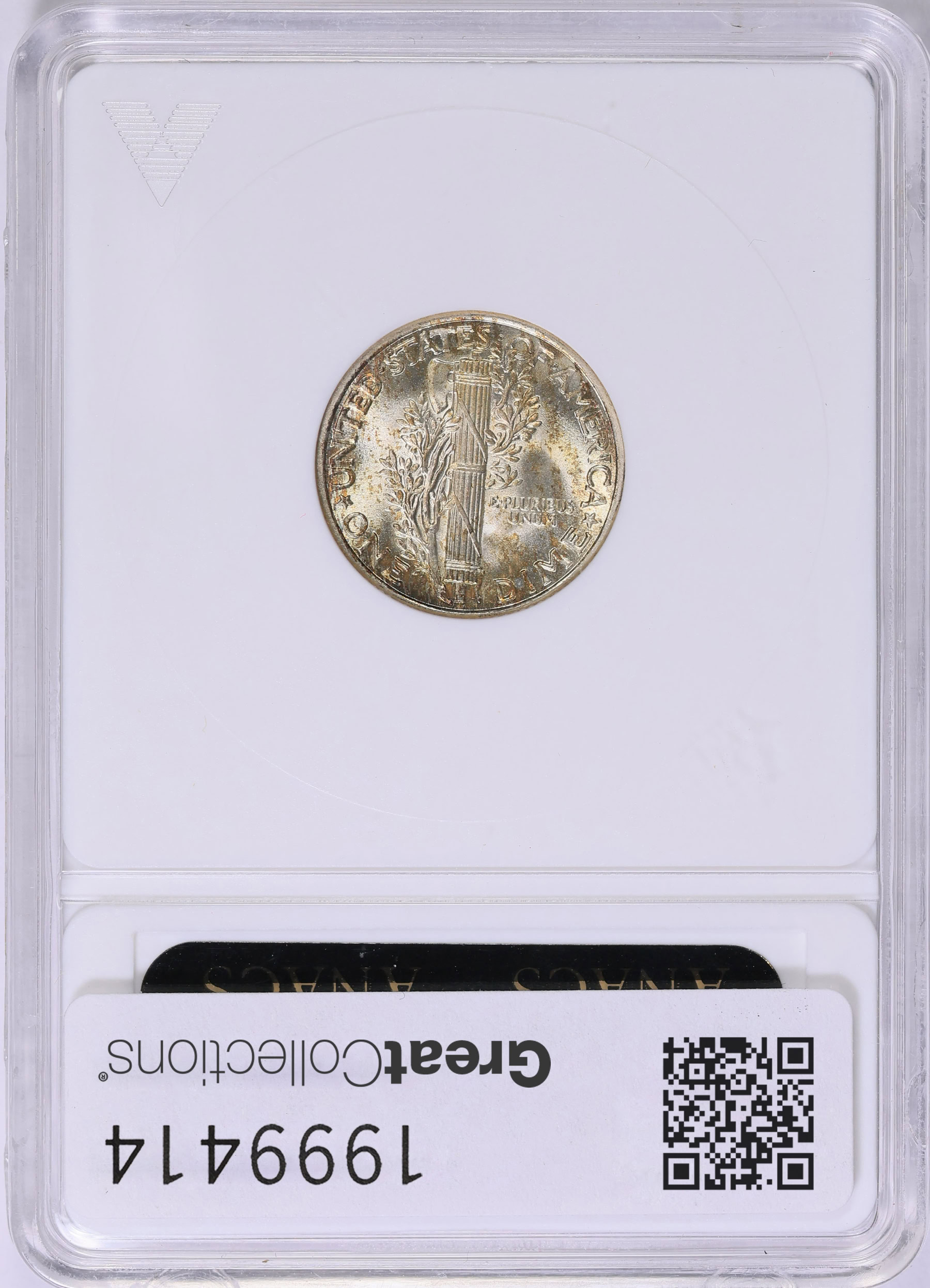 1937 Mercury Dime ANACS MS-64 FB OH (Toned) (Item 1999414 ...