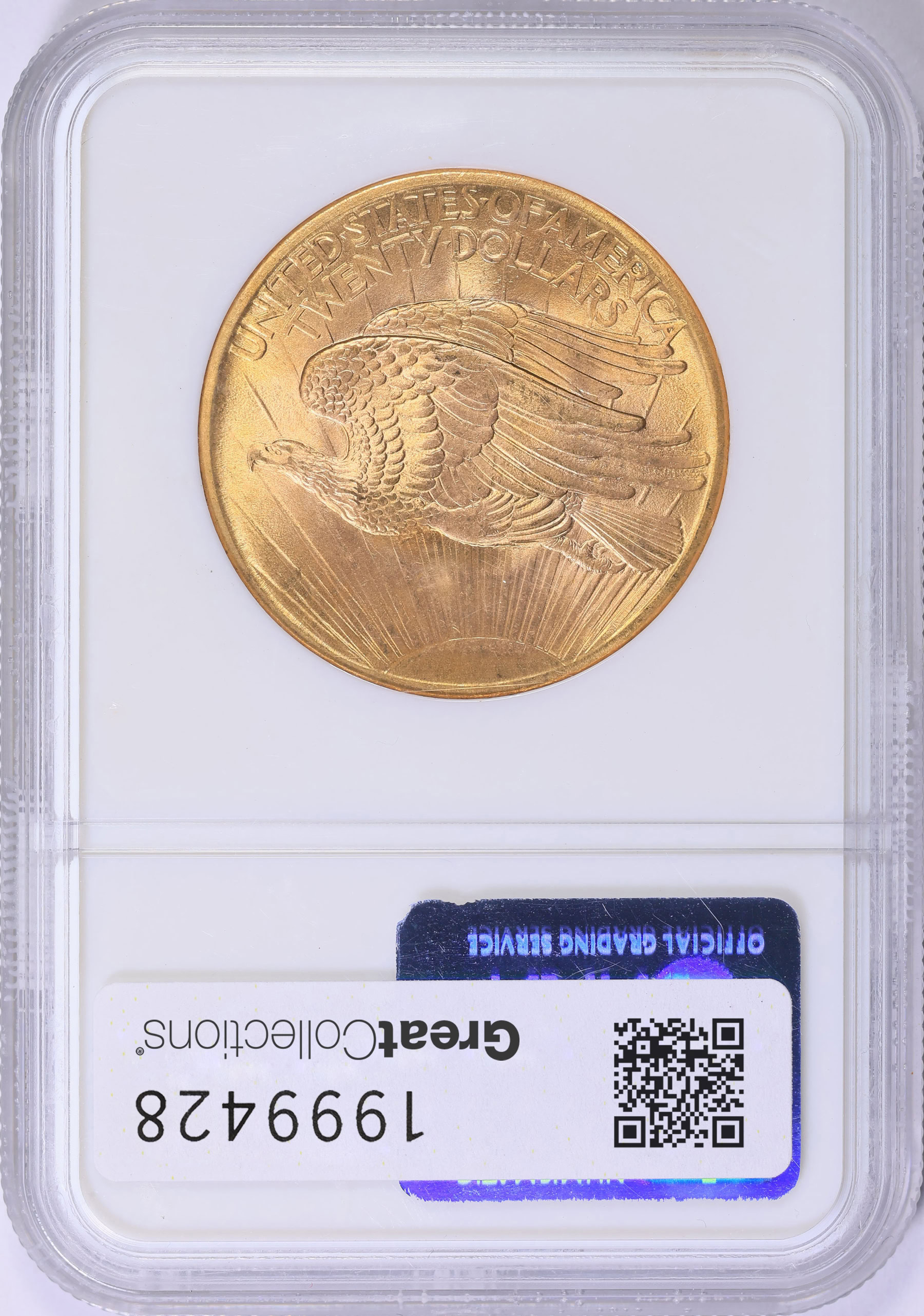 1908 Saint-Gaudens Gold Double Eagle No Motto Wells Fargo Nevada Gold ...