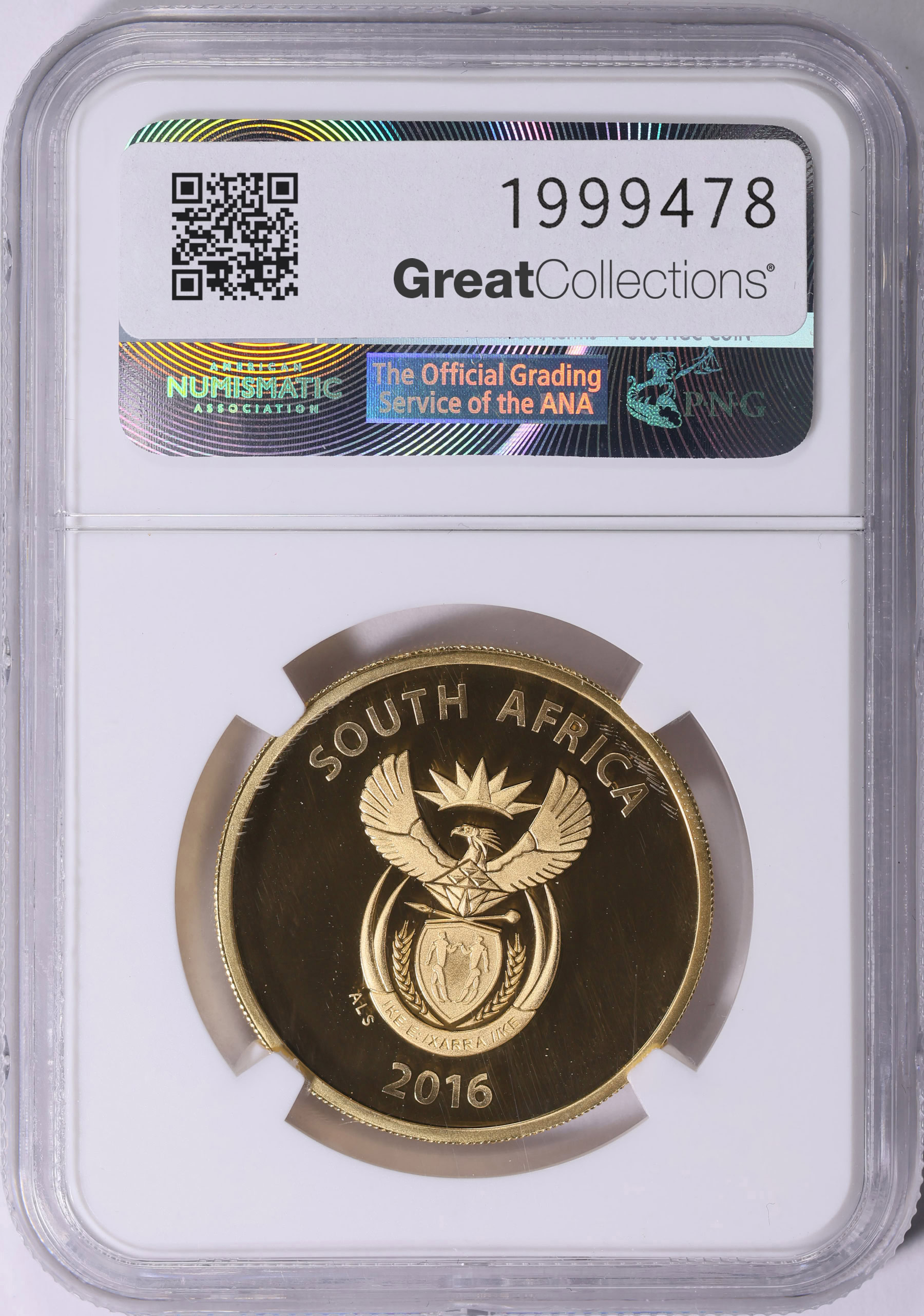 South Africa 2016 Gold 200 Rand Big Cats Series, Cheetah NGC Proof-70 ...