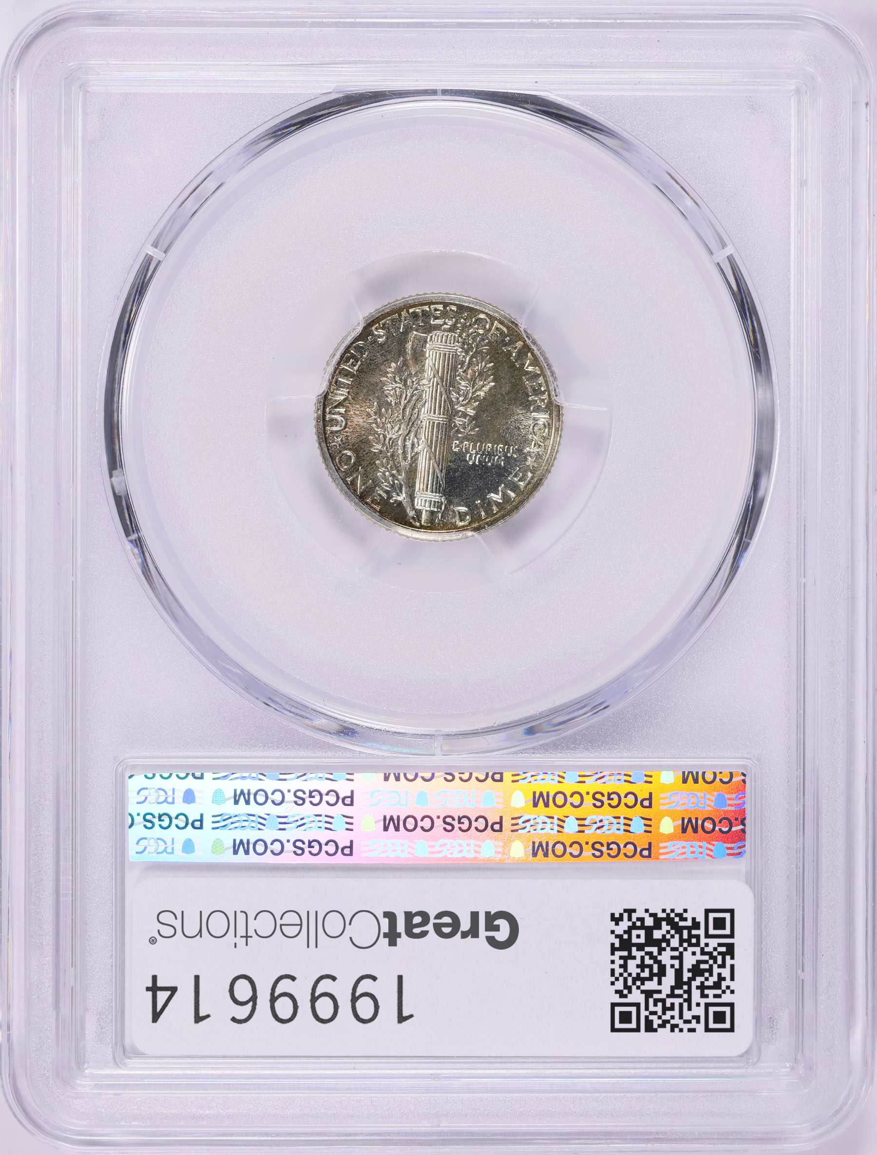 1942 Mercury Dime PCGS Proof-66 (CAC Green) (Toned) (Item 1999614 ...