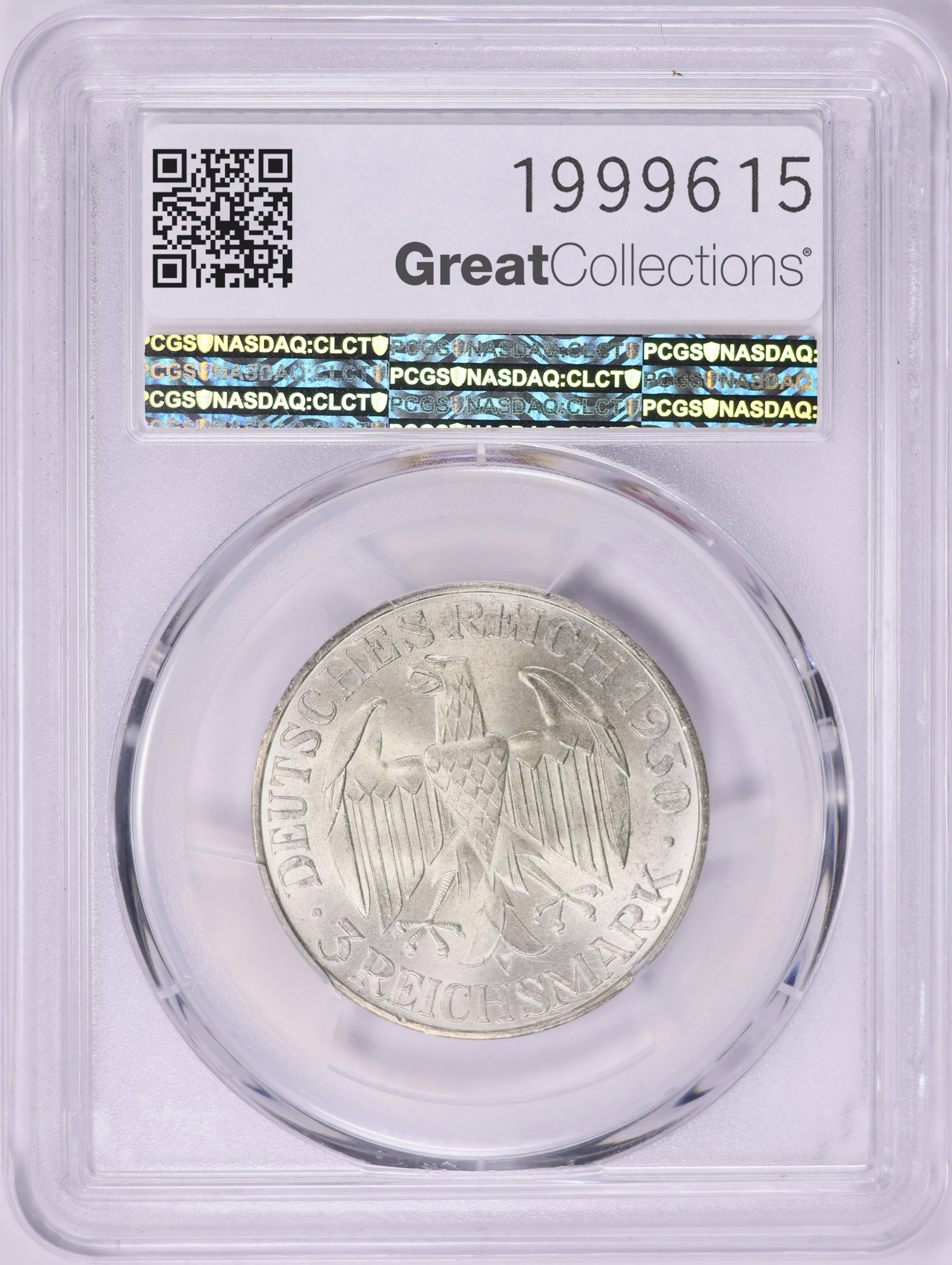 Germany 1930-A Silver 3 Marks Zeppelin KM-67 PCGS MS-65 (Item 1999615 ...