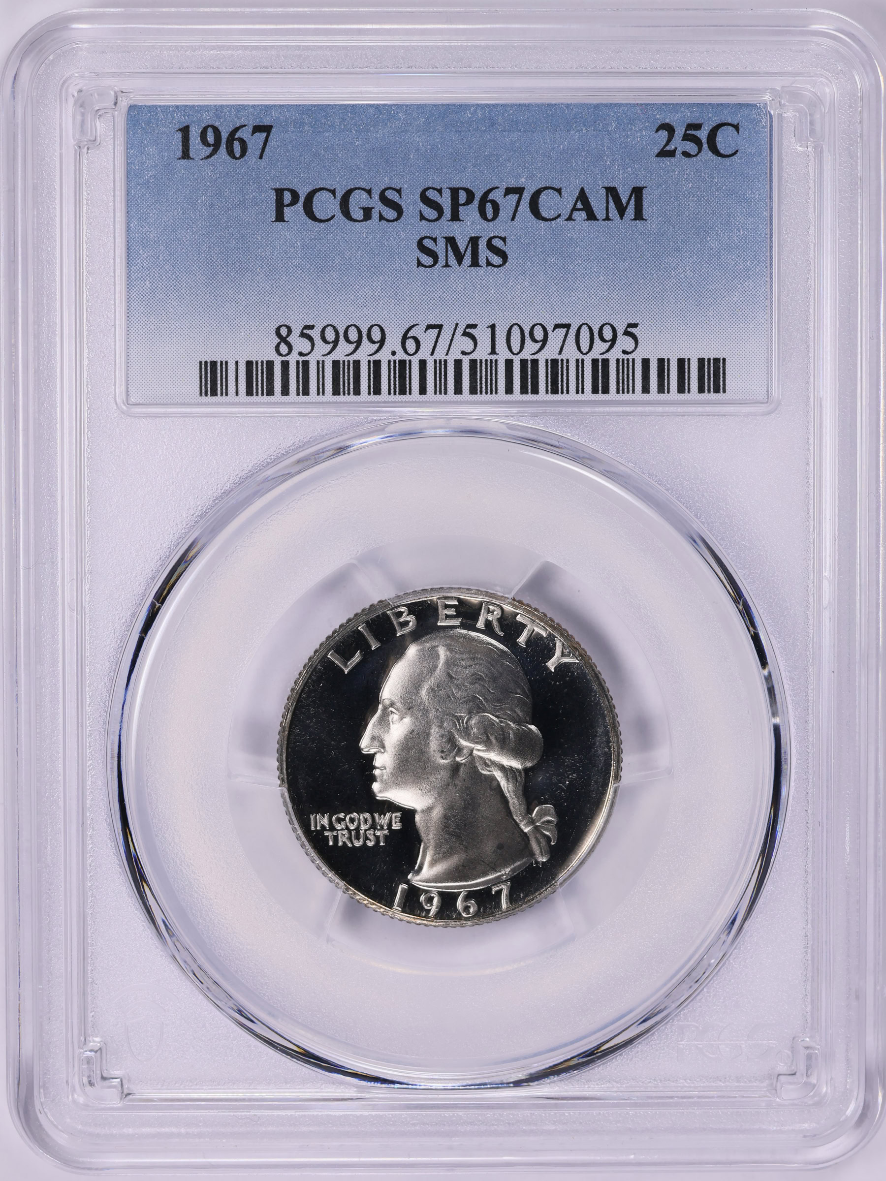 1967 Washington Quarter SMS PCGS SP-67 CAMEO (Item 1999920 ...