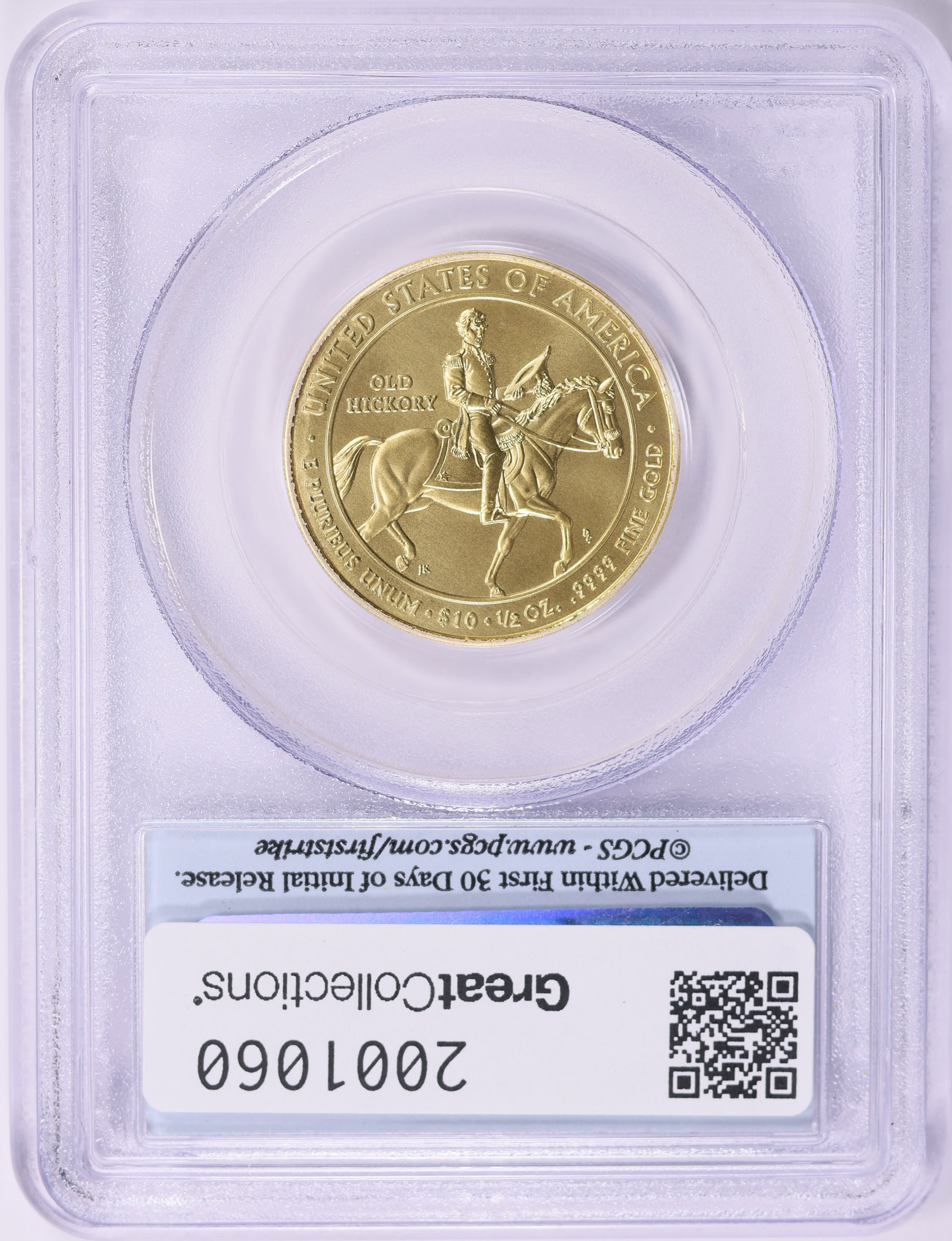 2008-W First Spouse $10 Gold Jackson Liberty First Strike PCGS MS-70 ...