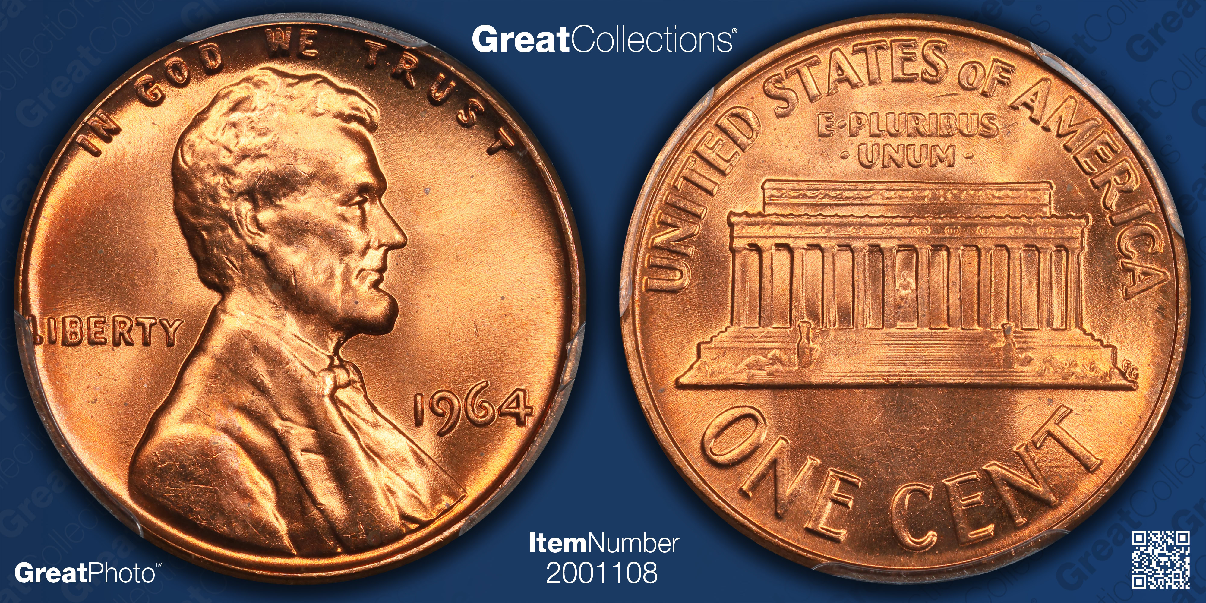 1964 Lincoln Cent DDR FS-801 (026) PCGS MS-66 RD (Item 2001108 ...
