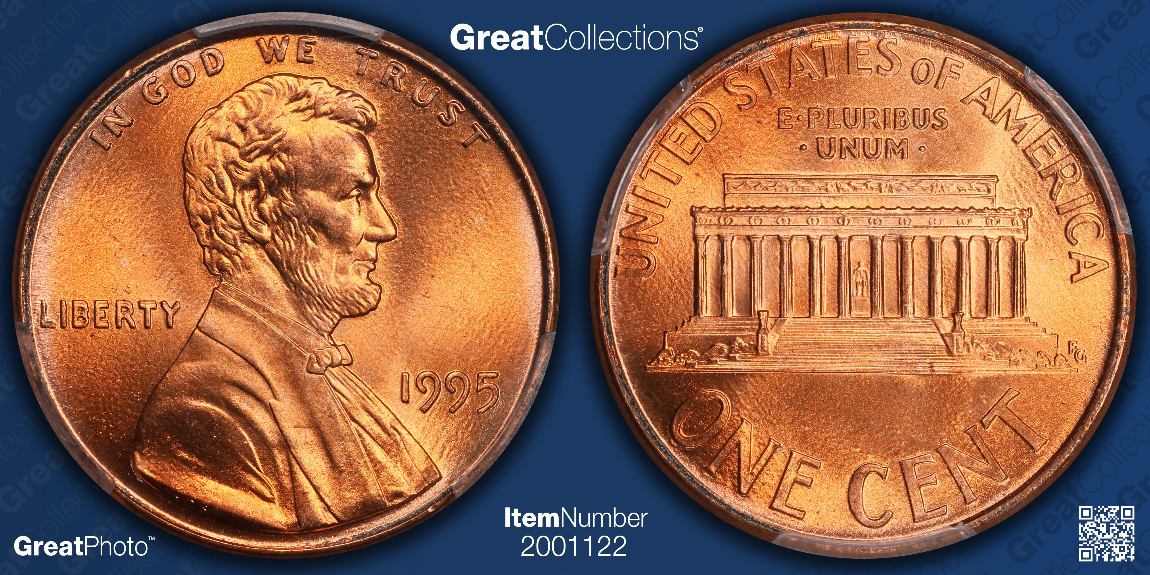 1995 Lincoln Cent Doubled Die Obverse PCGS MS-68 RD (CAC Green) (Item ...
