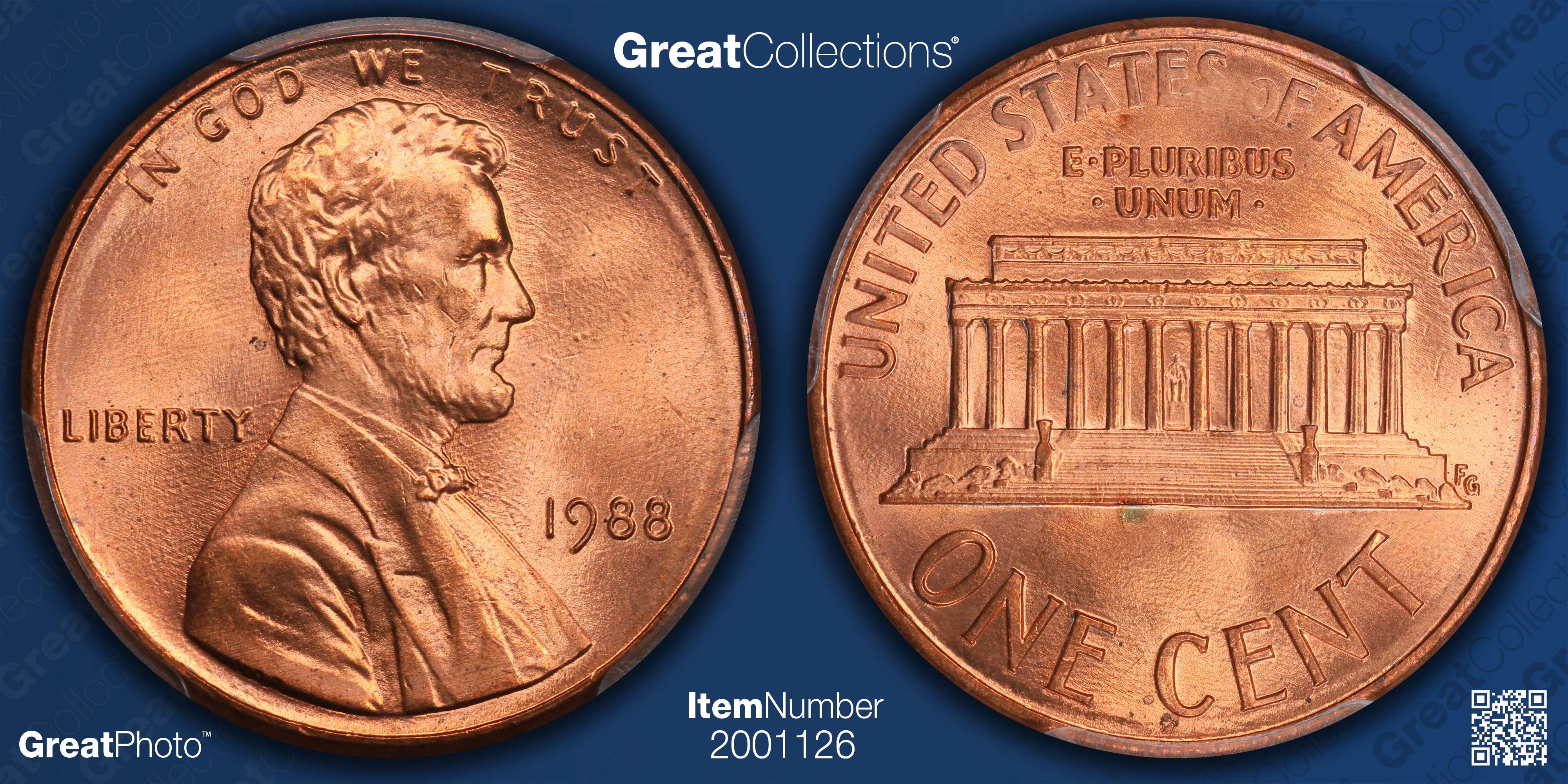 1988 Lincoln Cent Wide AM FS-901 PCGS MS-67 RD (Item 2001126 ...