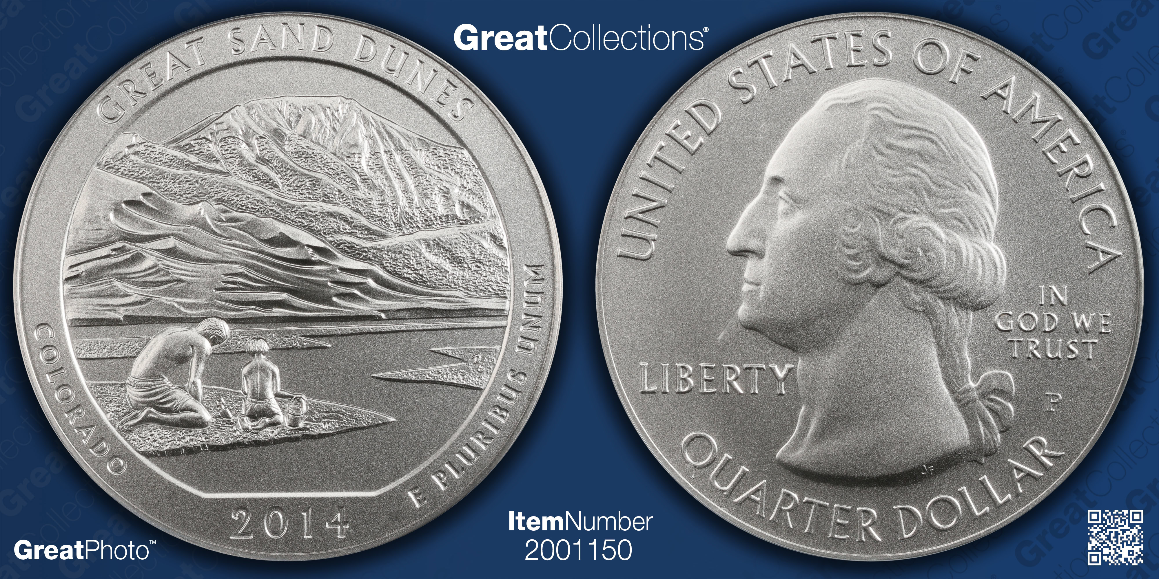 2014-P America the Beautiful 5 oz. Silver Quarter Great Sand Dunes NP ...