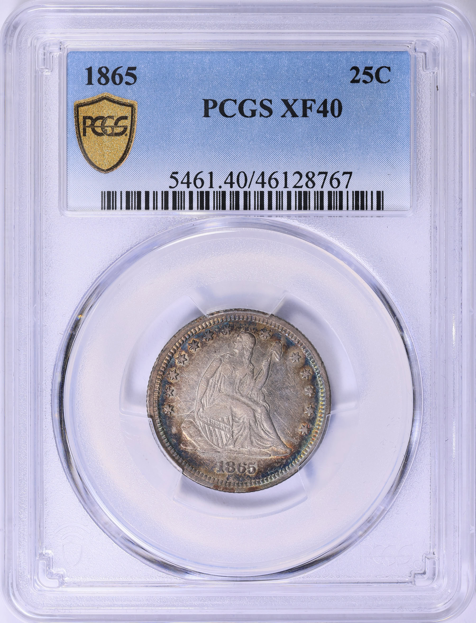 1865 Seated Liberty Quarter PCGS XF-40 (Toned) (Item 2001308 ...