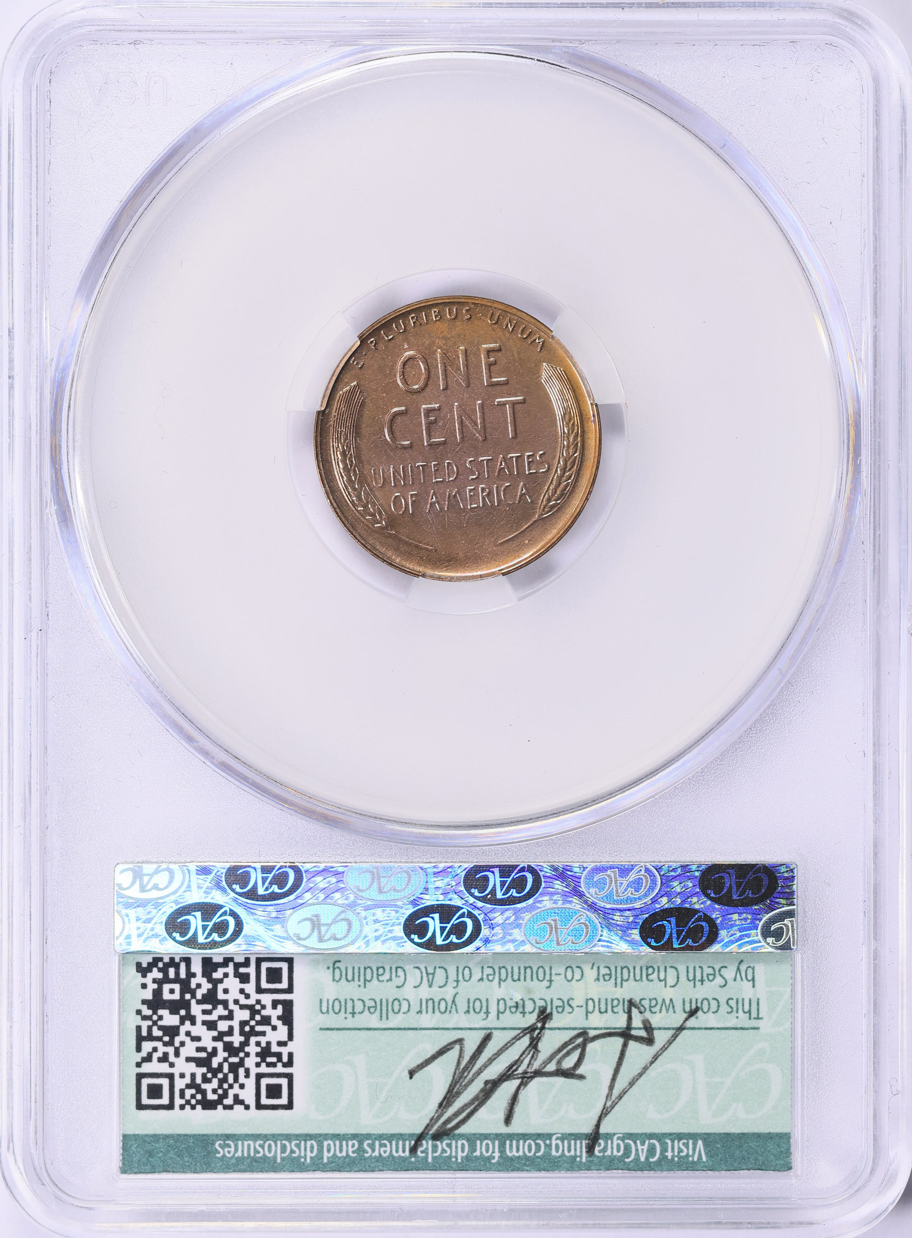 1942 Lincoln Cent CACG Proof-65 RB (WitterBrick, Signed Seth Chandler ...