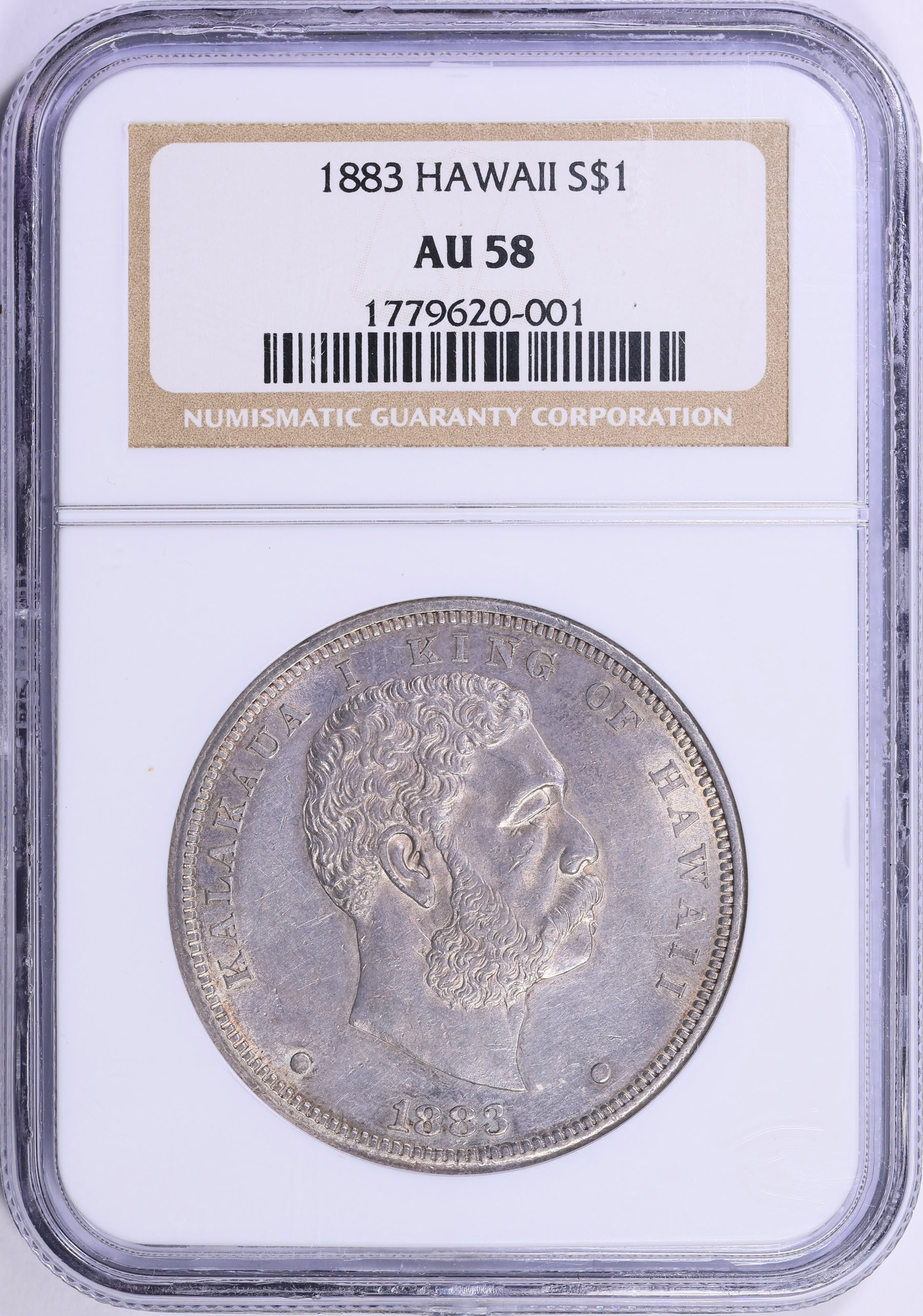 1883 Hawaii Silver Dollar NGC AU-58 (Item 2001642) | GreatCollections ...