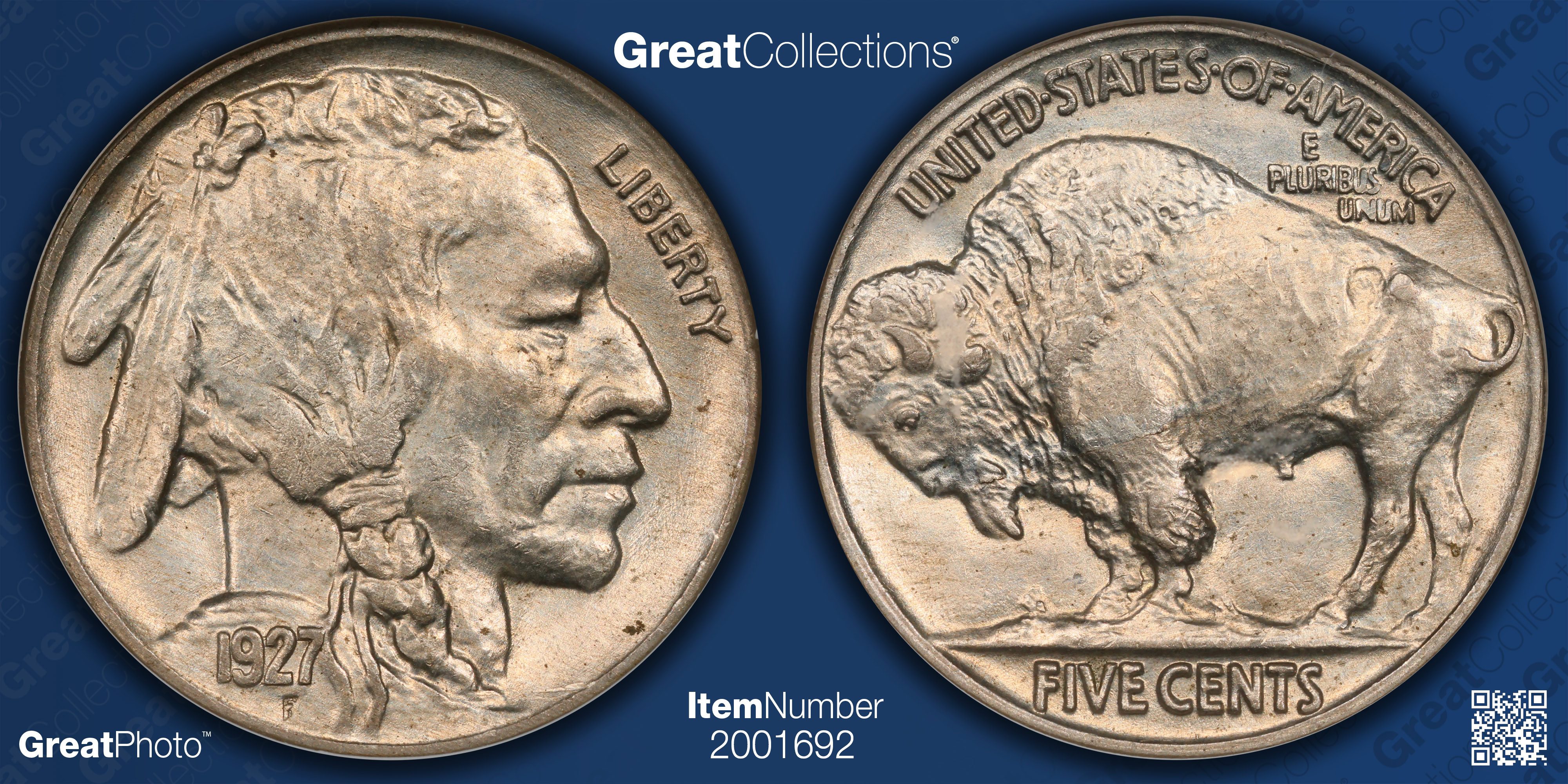 1927 Buffalo Nickel NGC MS-62 (CAC Green) OH (Item 2001692 ...
