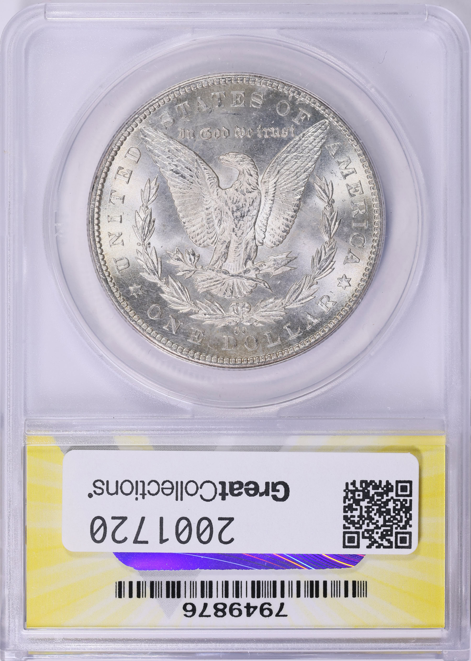 1884-CC Morgan Silver Dollar ANACS MS-63 (Item 2001720 ...