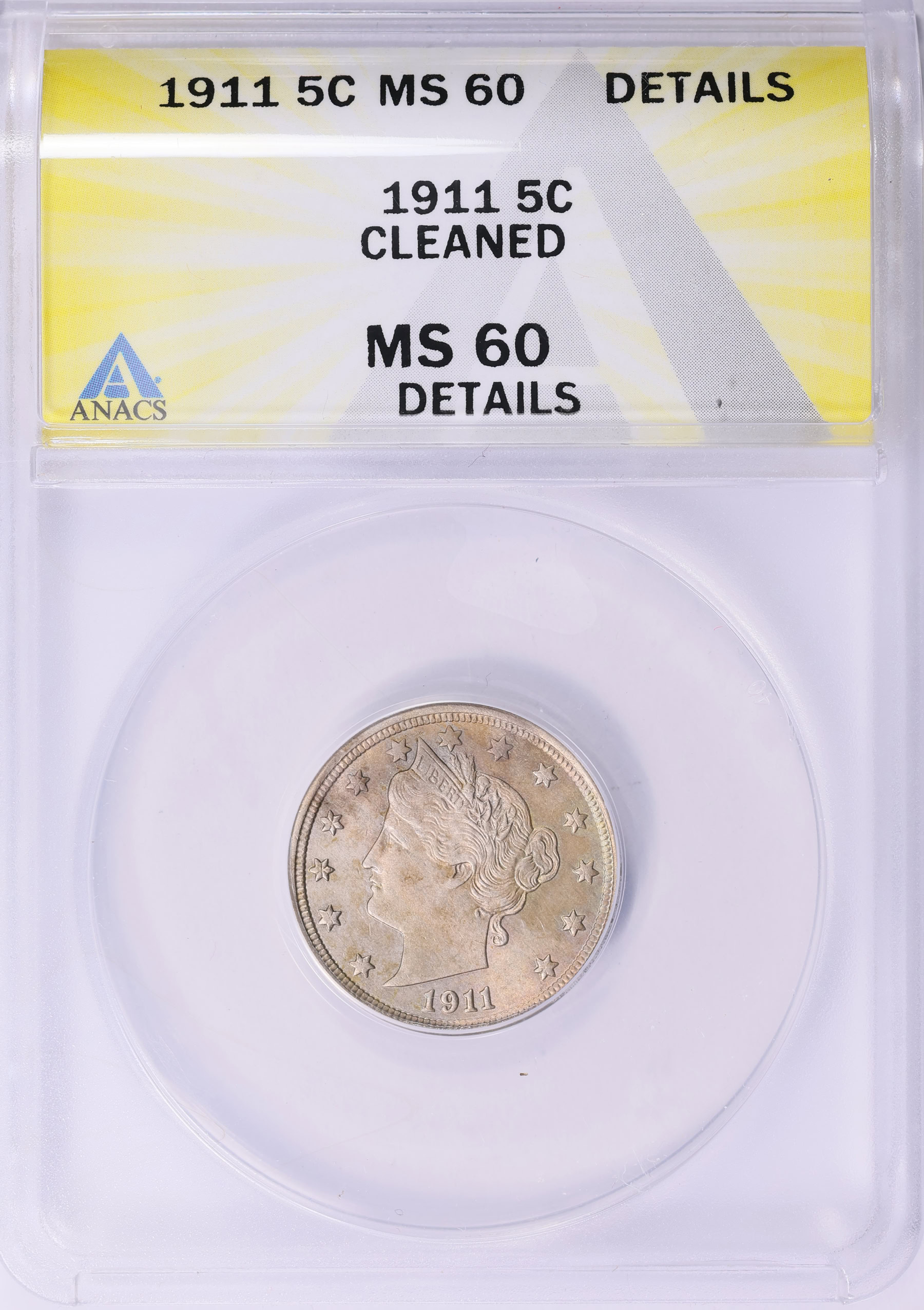 1911 Liberty Nickel ANACS MS-60 Details (Item 2001878 ...