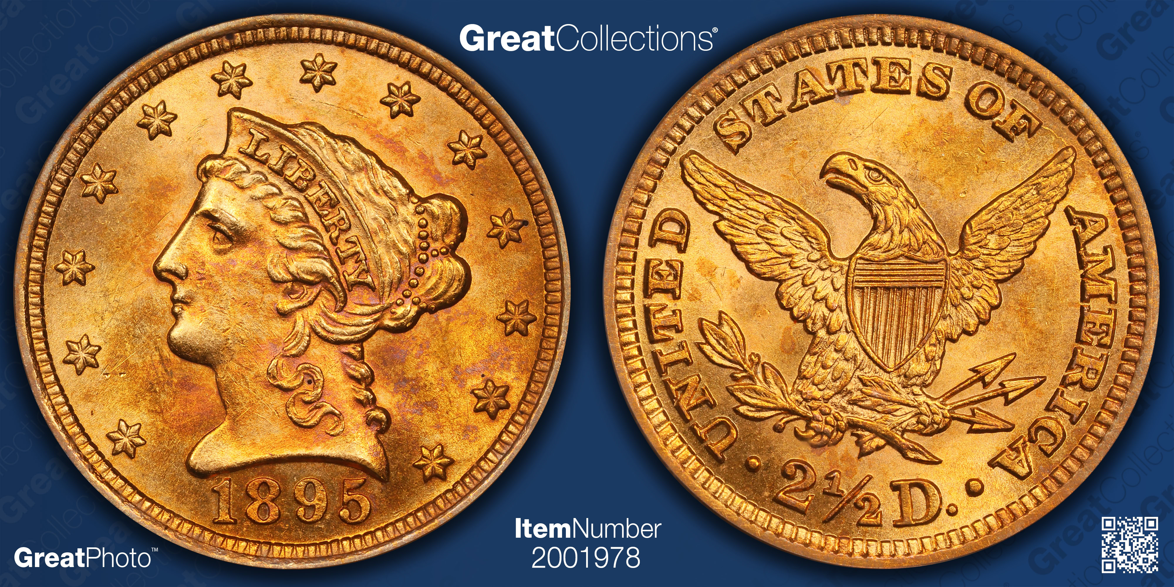 1895 Liberty Gold Quarter Eagle PCGS MS-63 (Item 2001978 ...