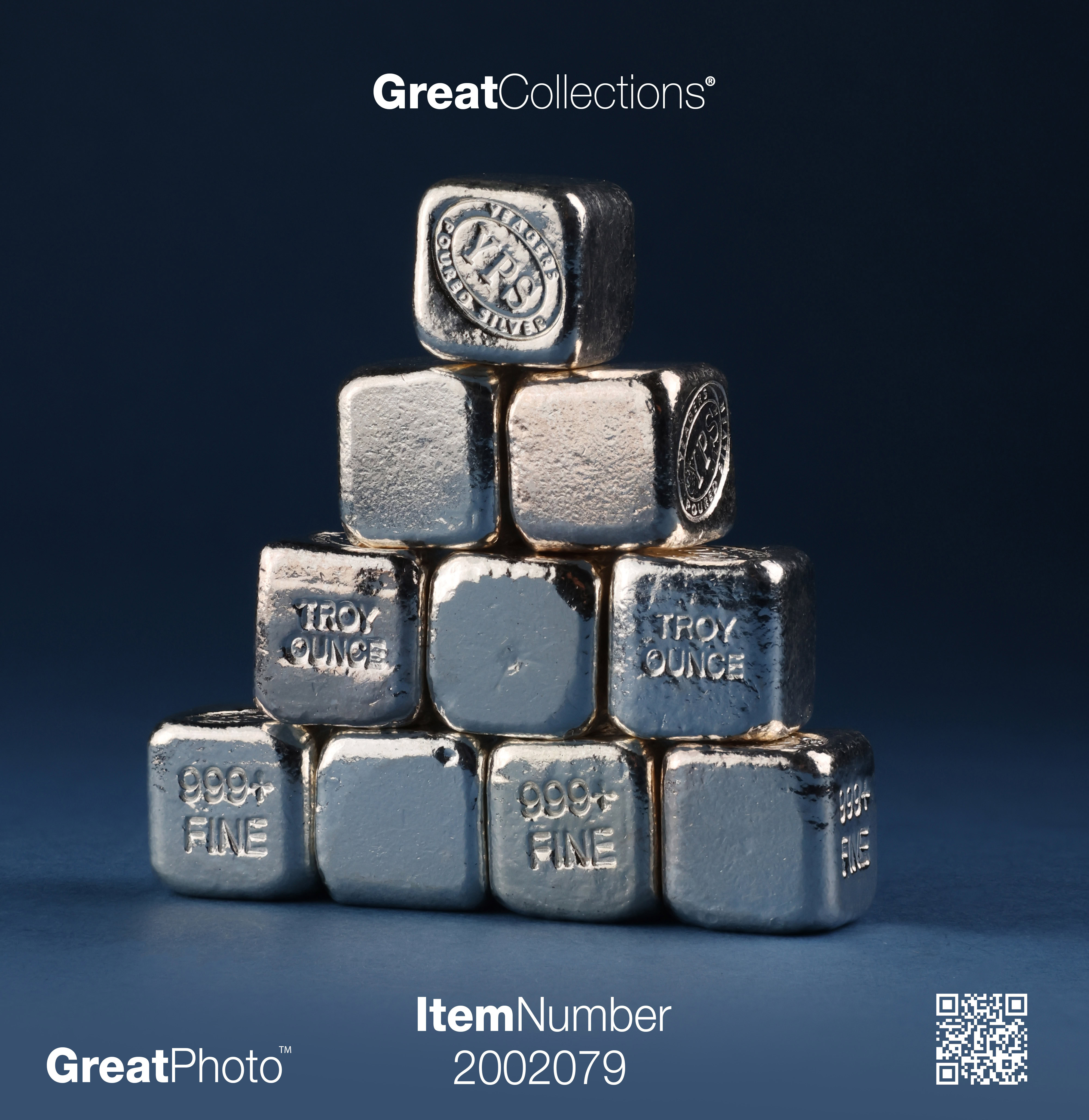 ND Silver 1oz Yeagers Poured Silver Cube Ingots/Bars Uncertified (10 ...