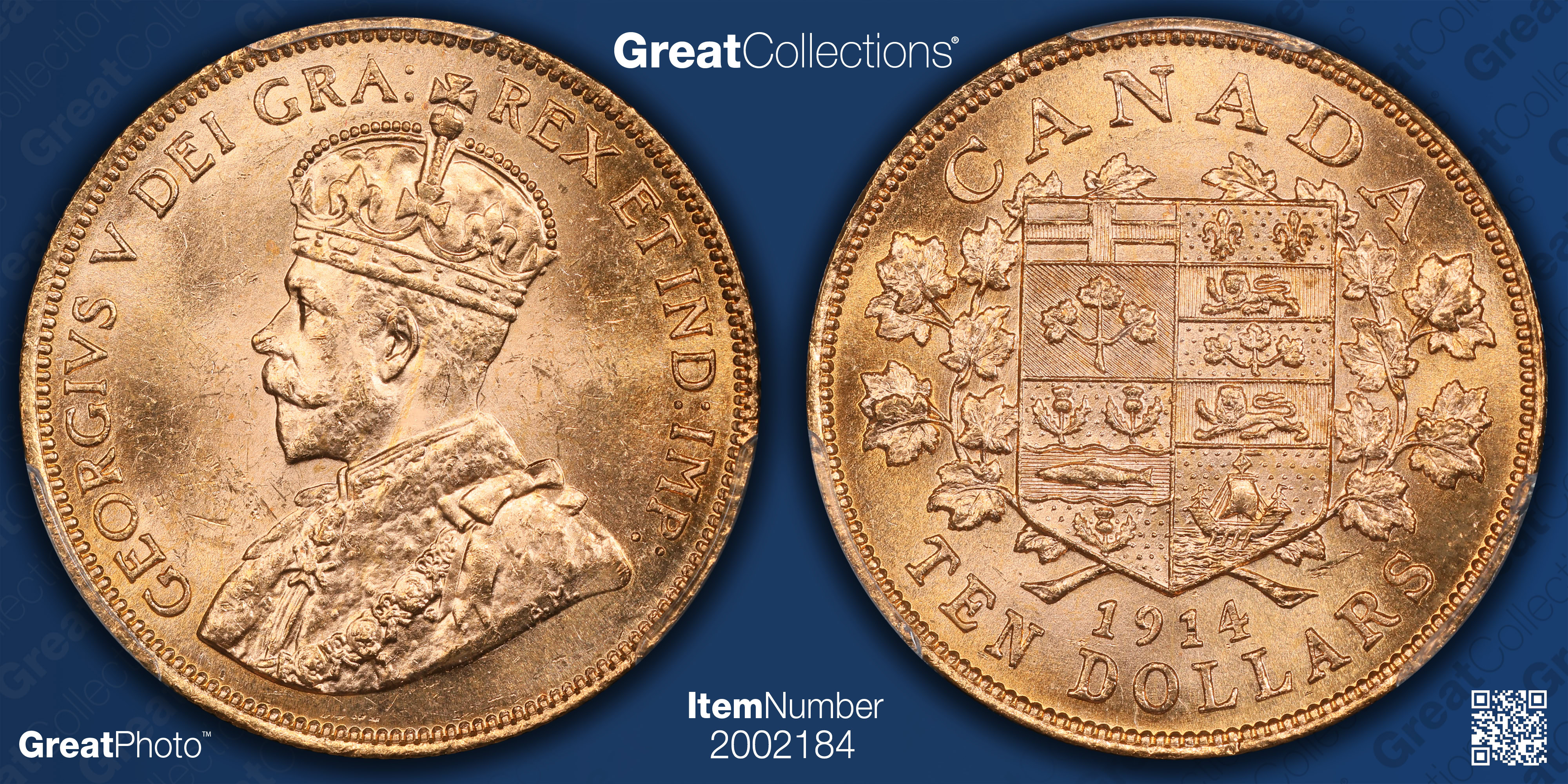 Canada 1914 Gold $10 Canadian Gold Reserve KM-27 PCGS MS-63 (AGW = 0. ...