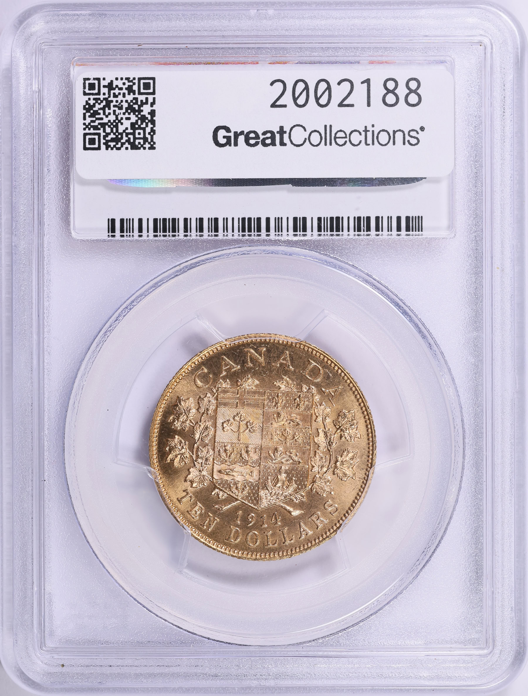 Canada 1914 Gold $10 Canadian Gold Reserve KM-27 PCGS MS-63 (AGW = 0. ...