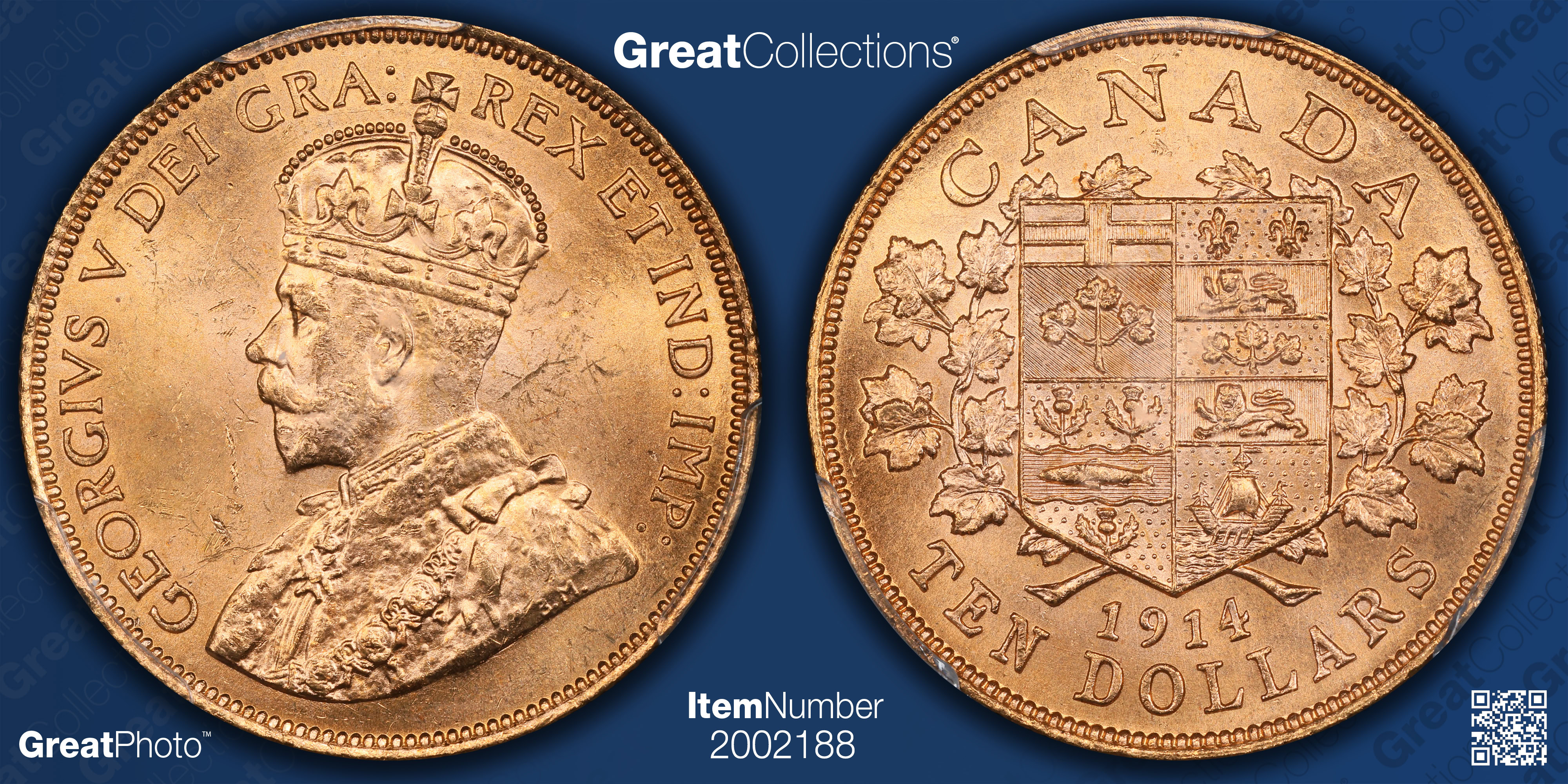 Canada 1914 Gold $10 Canadian Gold Reserve KM-27 PCGS MS-63 (AGW = 0. ...
