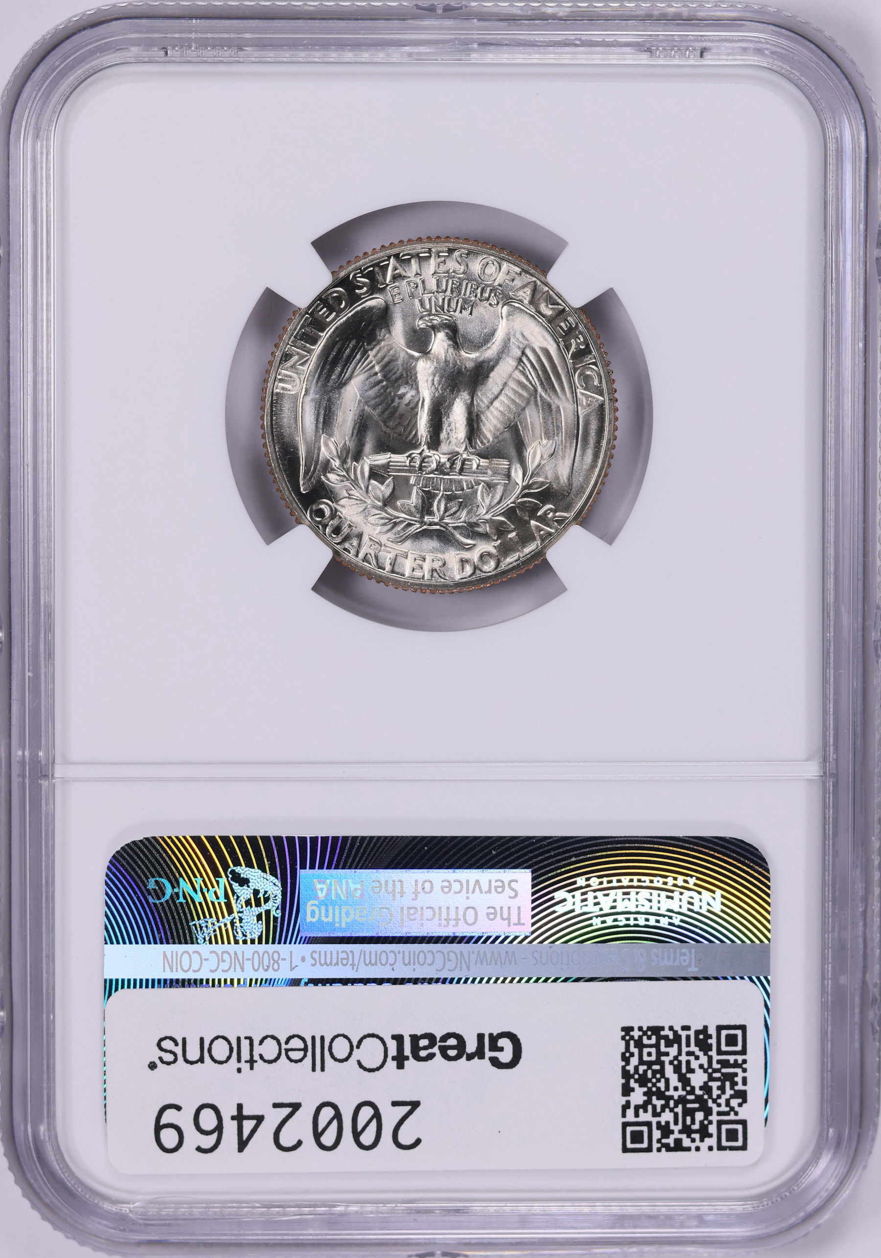 1965 Washington Quarter SMS NGC MS-68 (Item 2002469) | GreatCollections ...