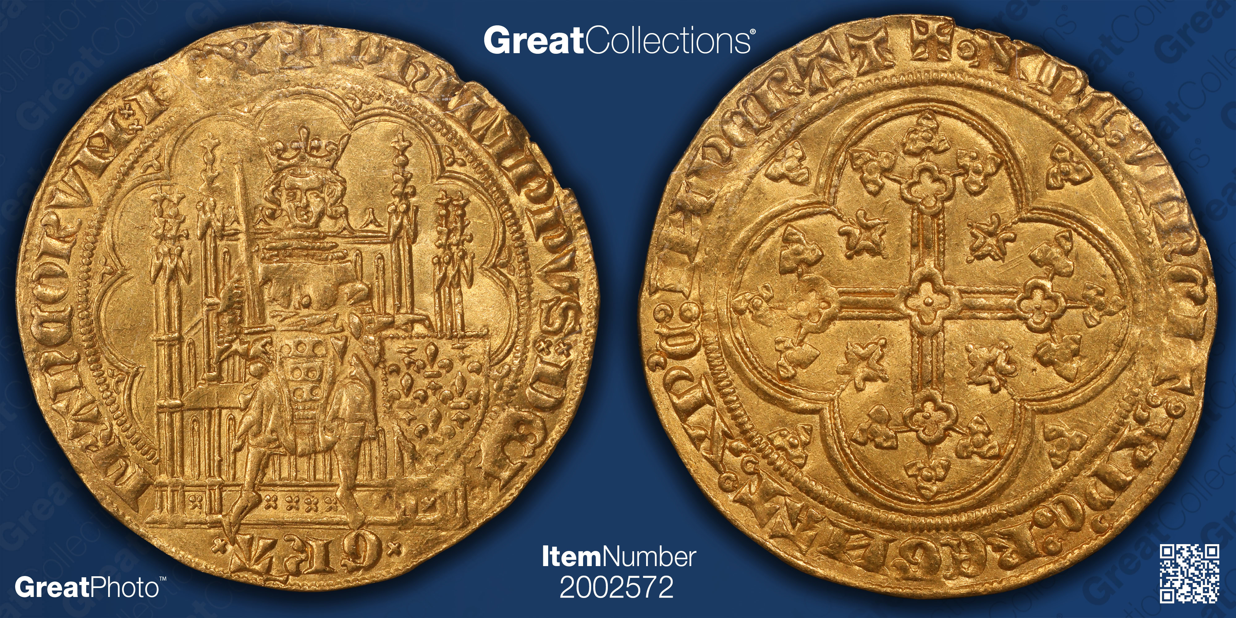 France ND (1328-50) Gold Ecu D'Or of Philippe VI NGC MS-61 (4.49gms ...