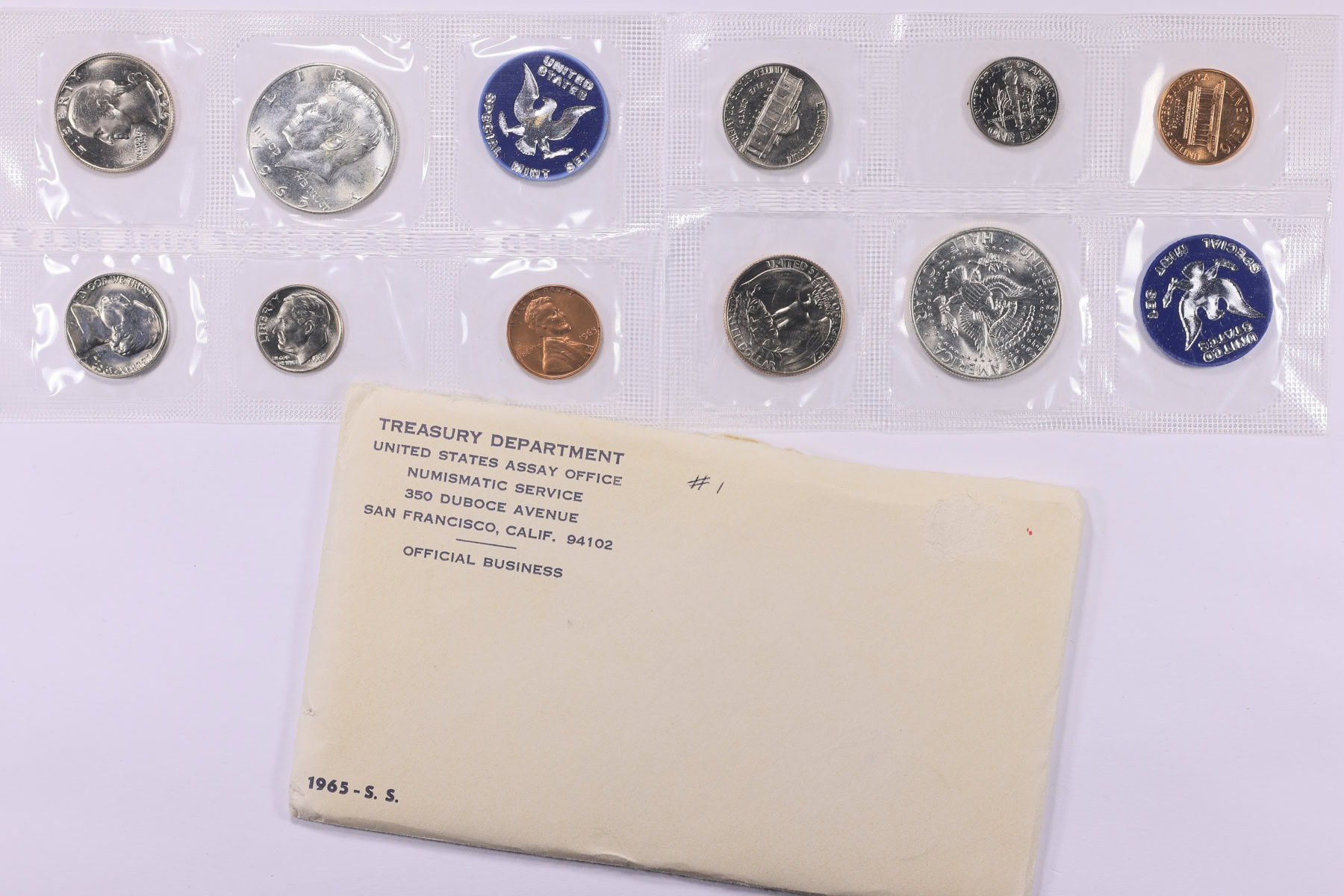 1965 1c-50c U.S. Mint Special Mint Sets Uncertified in Original ...