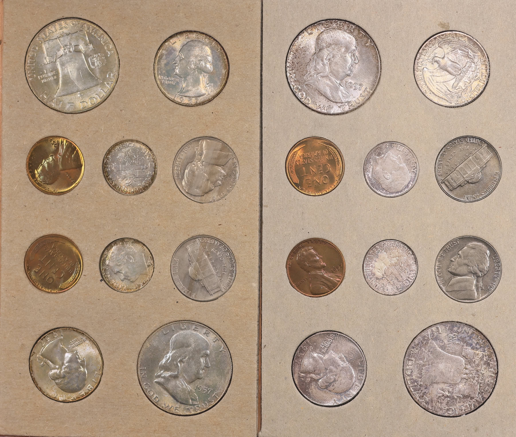 1957 U.S. Mint Double Mint Set Uncertified With Original Government ...