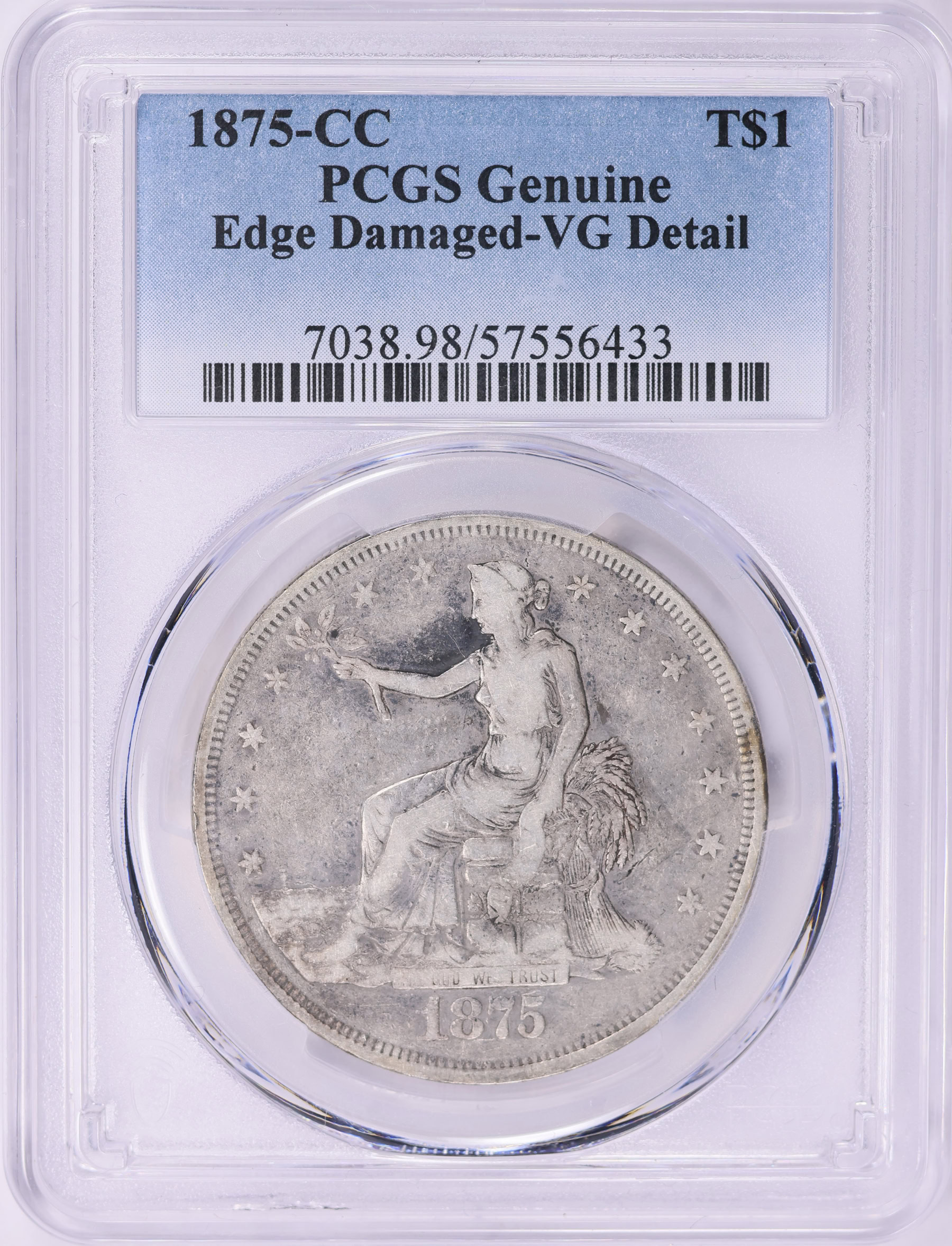 1875-CC Trade Silver Dollar PCGS Genuine VG Details (Item 2002745 ...