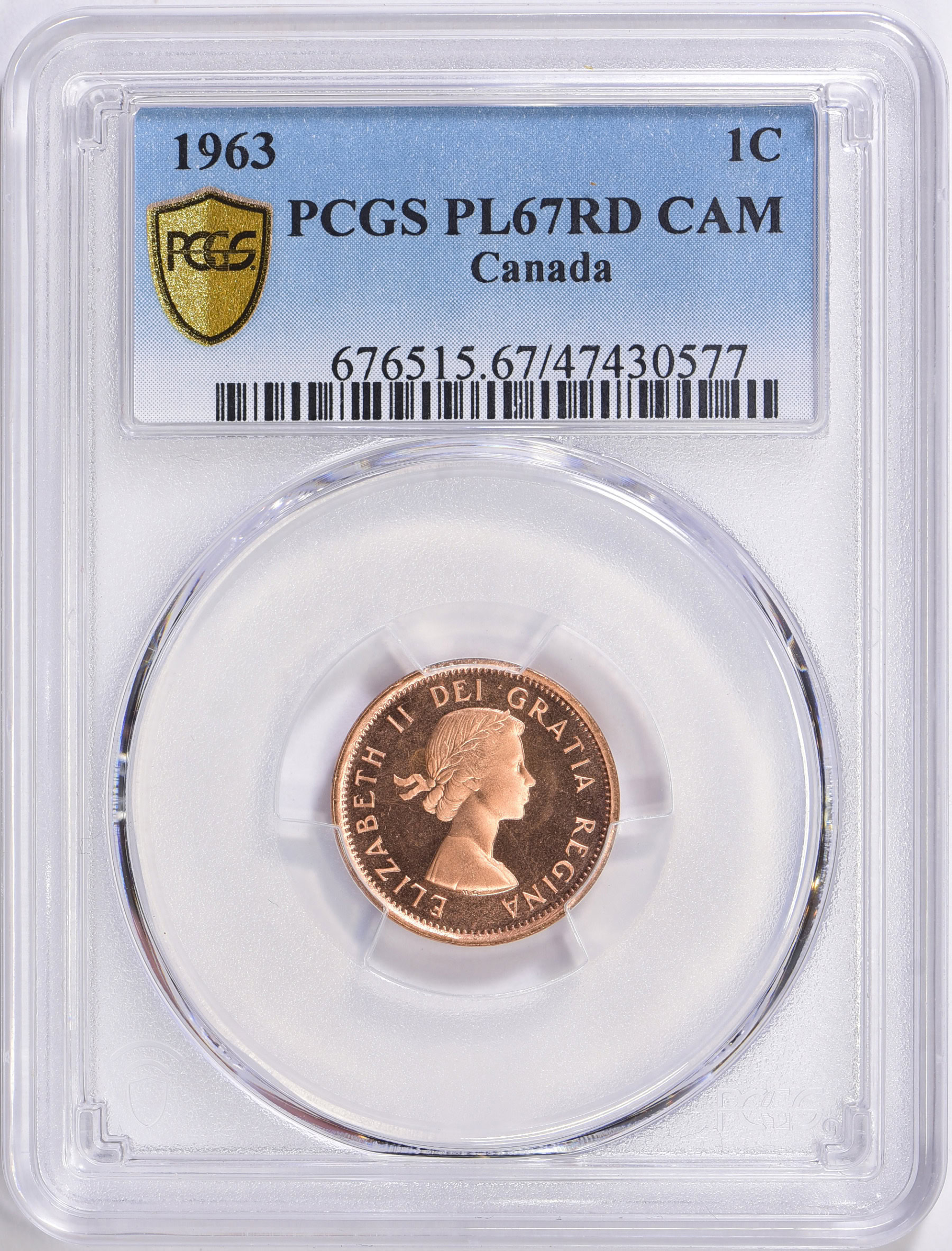Canada 1963 Cent KM-49 PCGS PL-67 RD CAMEO (Item 2002894 ...
