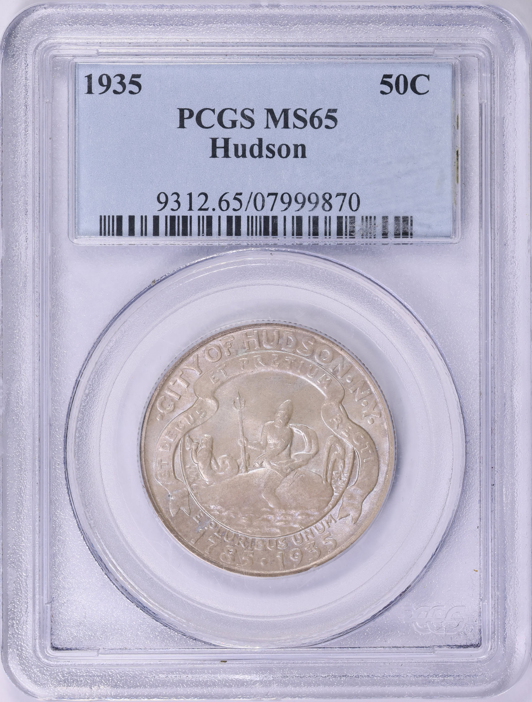 1935 Hudson, New York, Sesquicentennial Half Dollar PCGS MS-65 (Toned ...