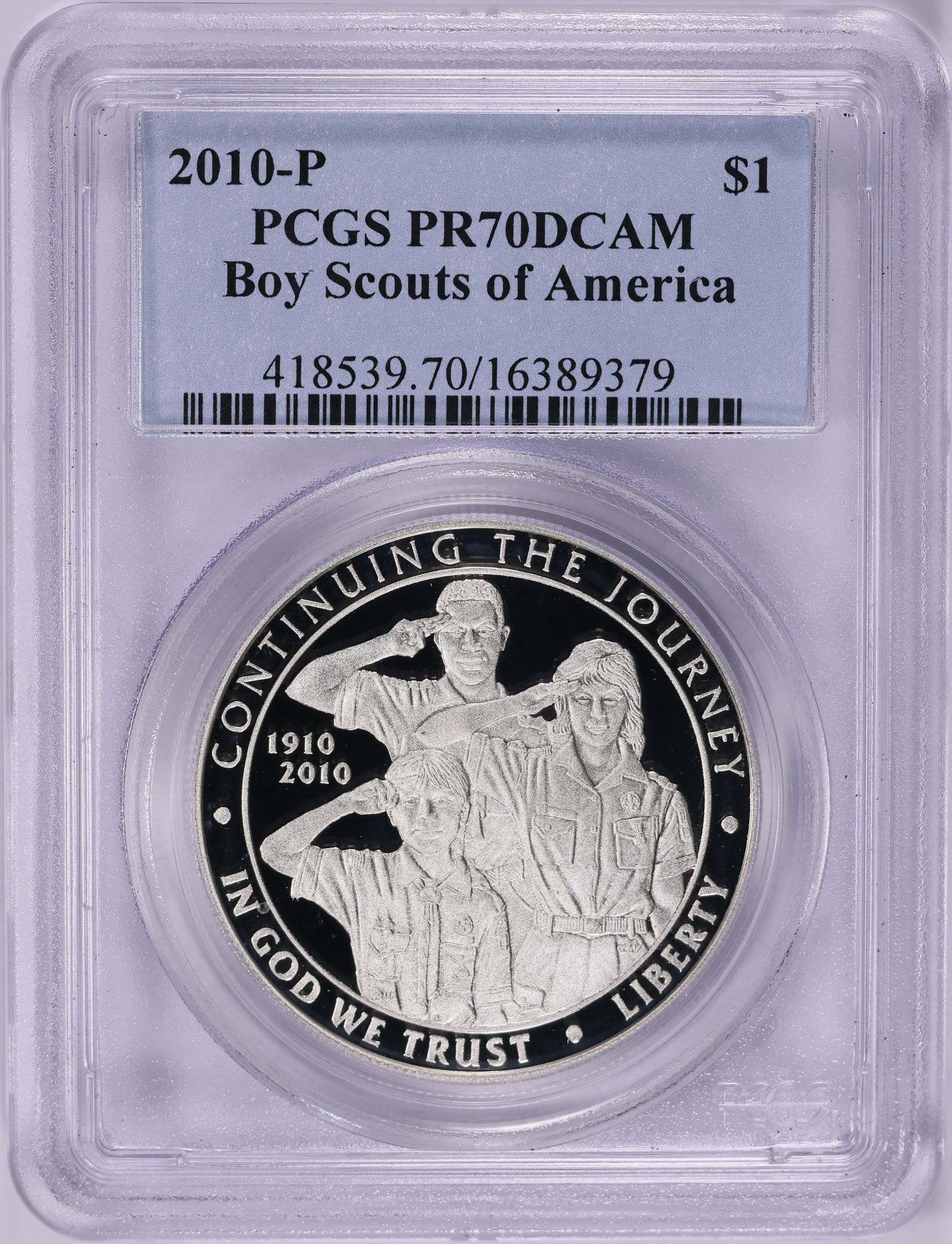 2010-P Boy Scouts of America Silver Dollar PCGS Proof-70 DCAM (Item ...
