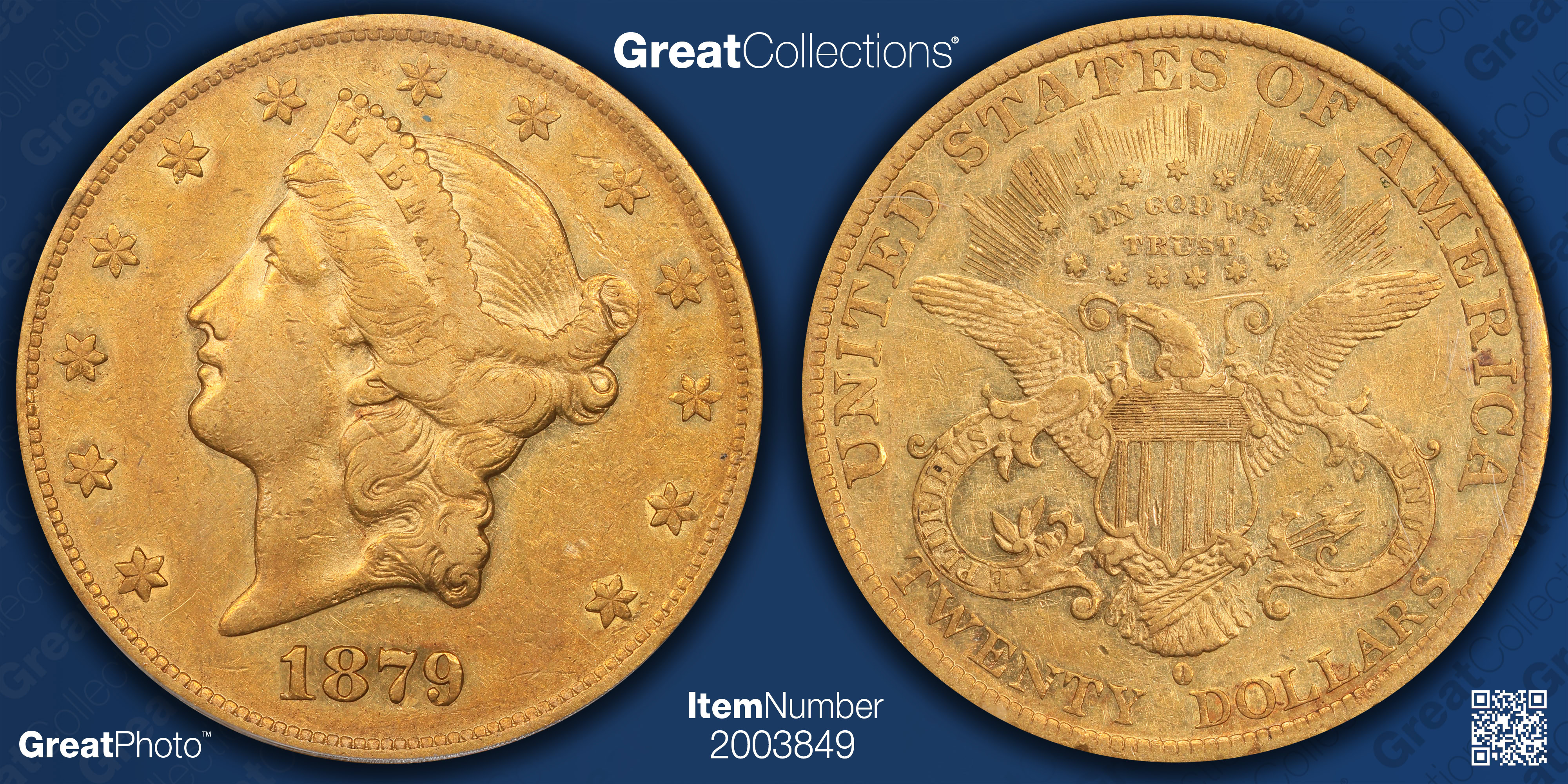 1879-O Liberty Gold Double Eagle PCGS XF-40 (Item 2003849 ...