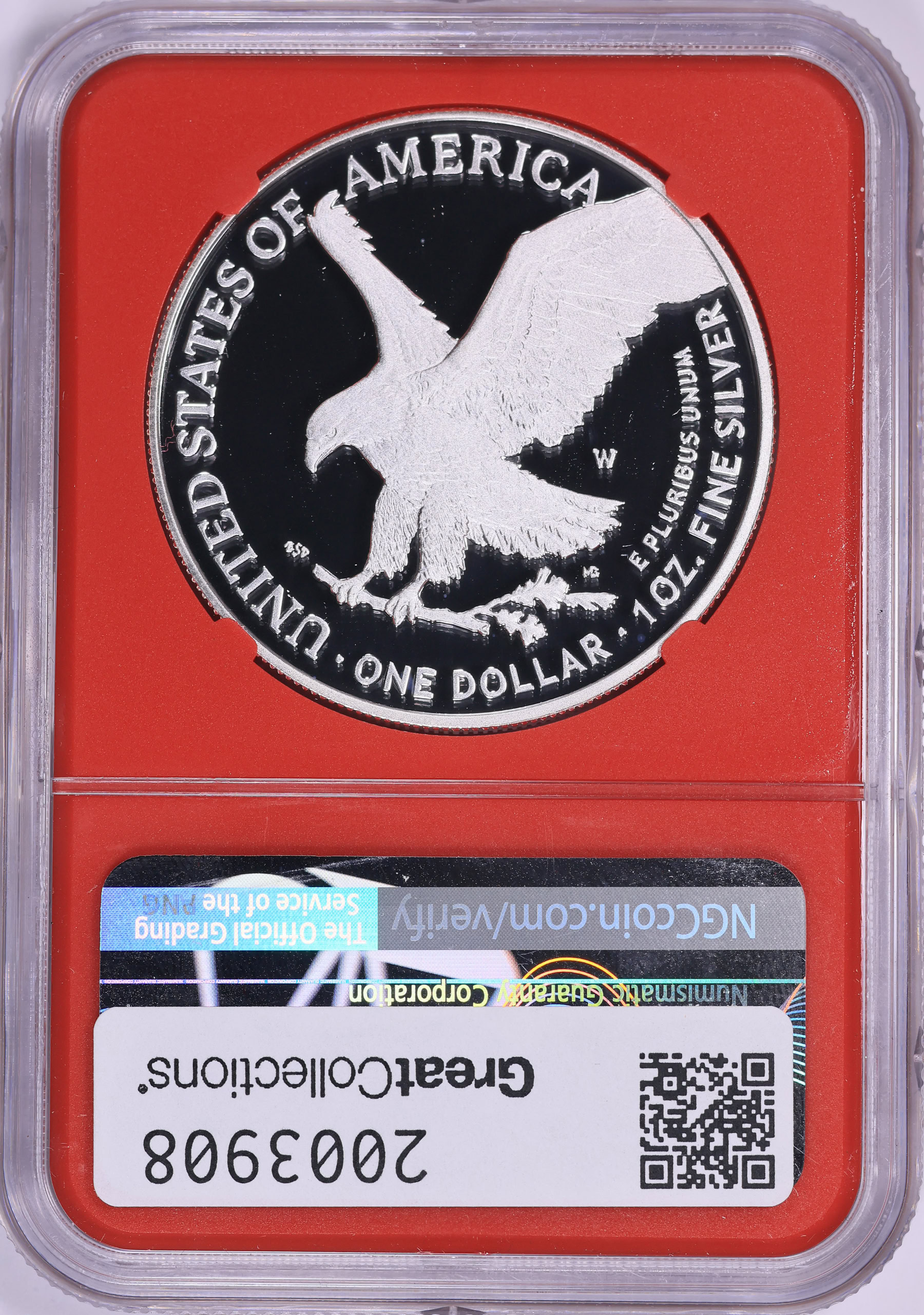 2023-W $1 Silver Eagle Early Releases NGC Proof-70 UC (Red Frame Holder ...